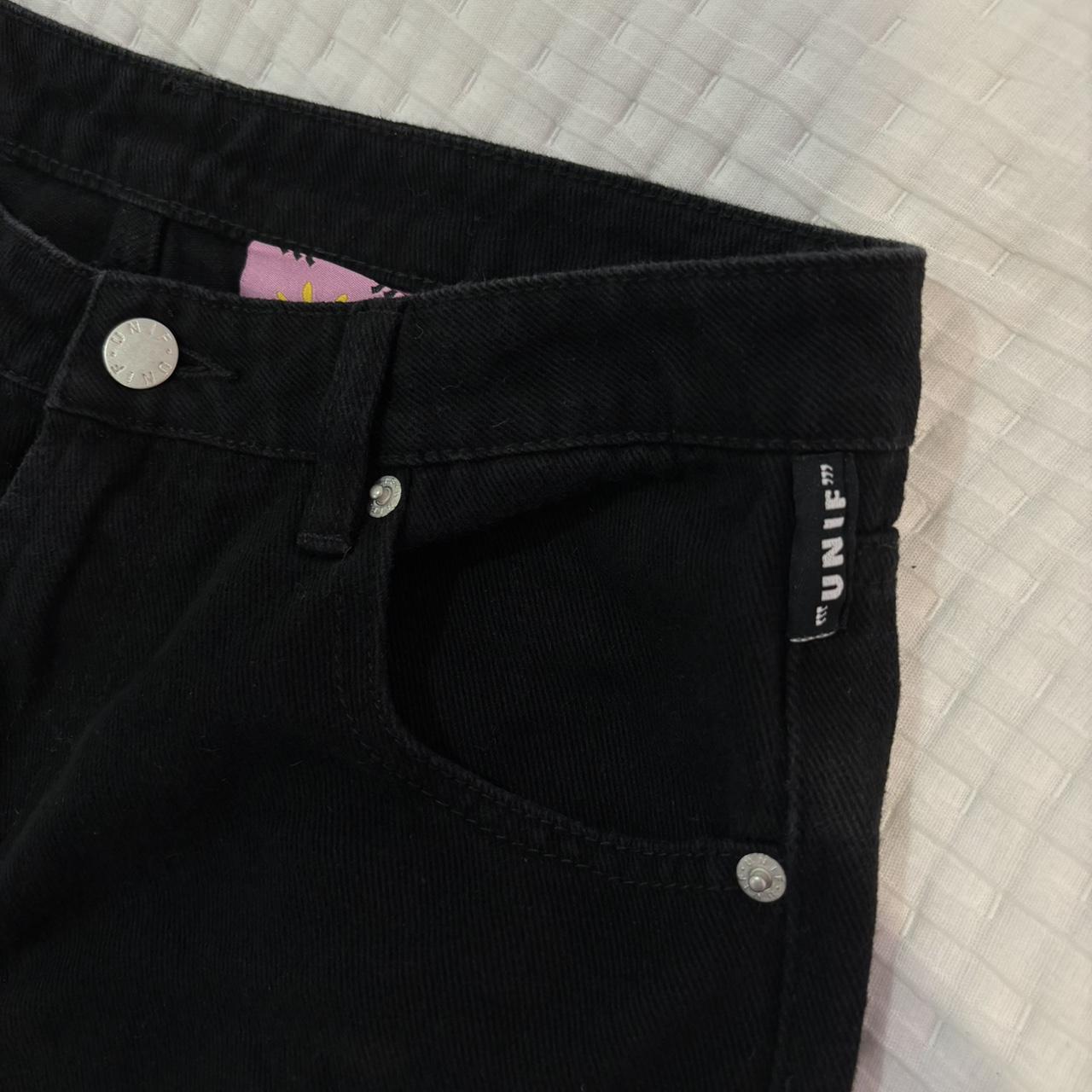 Unif black Z jeans size 26 worn once - Depop