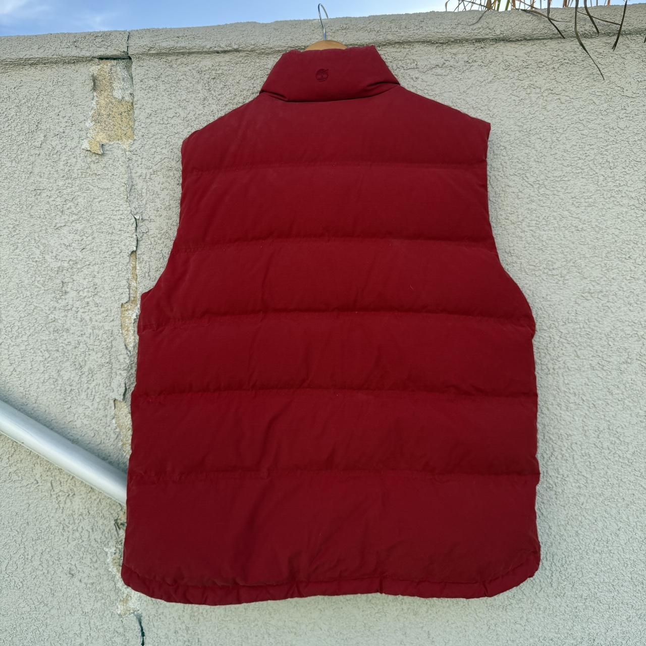 Timberland red puffer jacket Mens XL 8/10 condition... - Depop