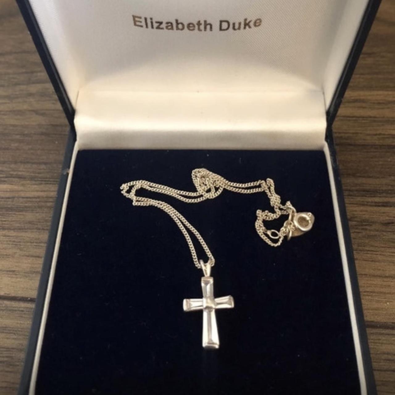 Elizabeth Duke cross necklace. Cross necklace by... - Depop