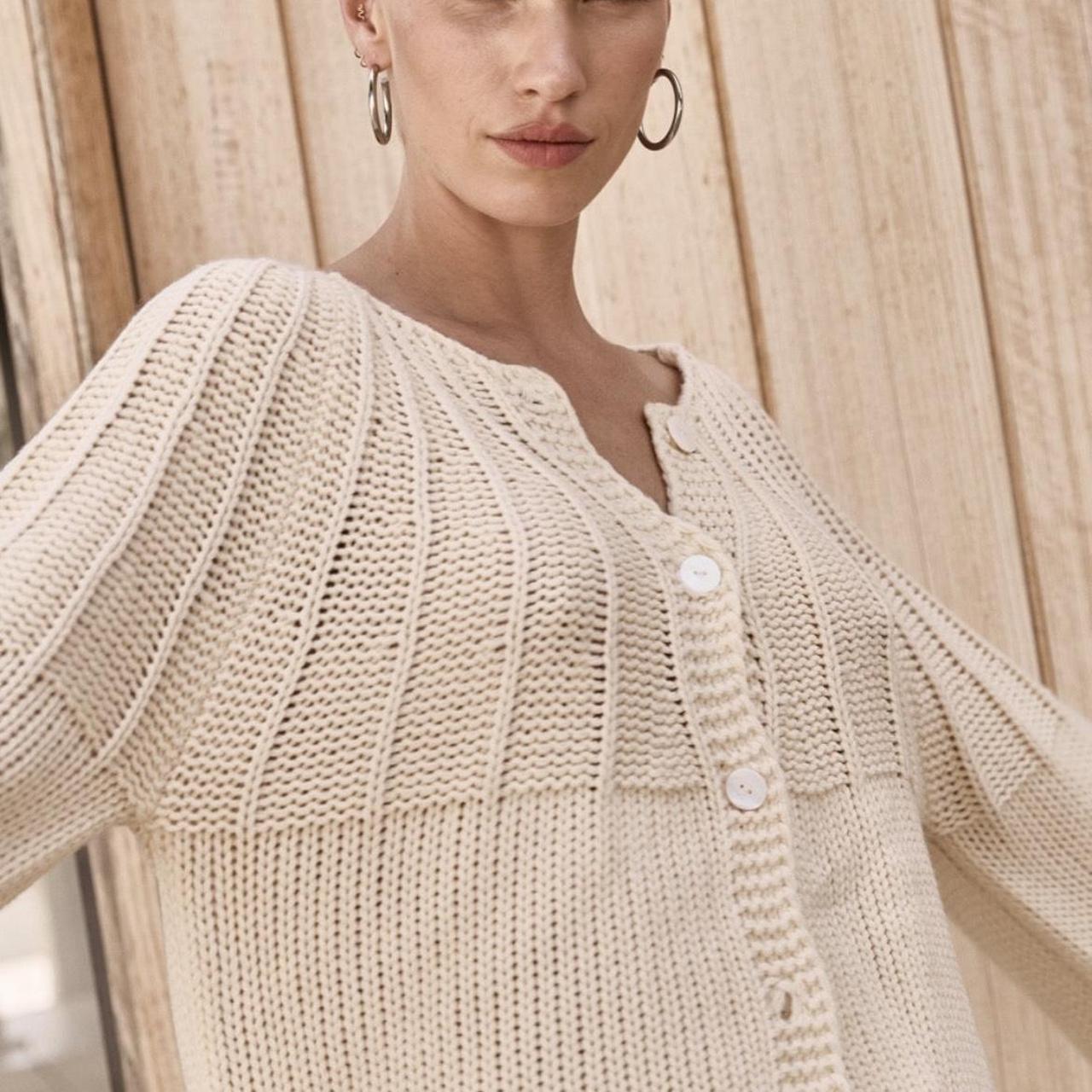 Verge Girl Riley Knit Cardigan in Cream. Great... - Depop