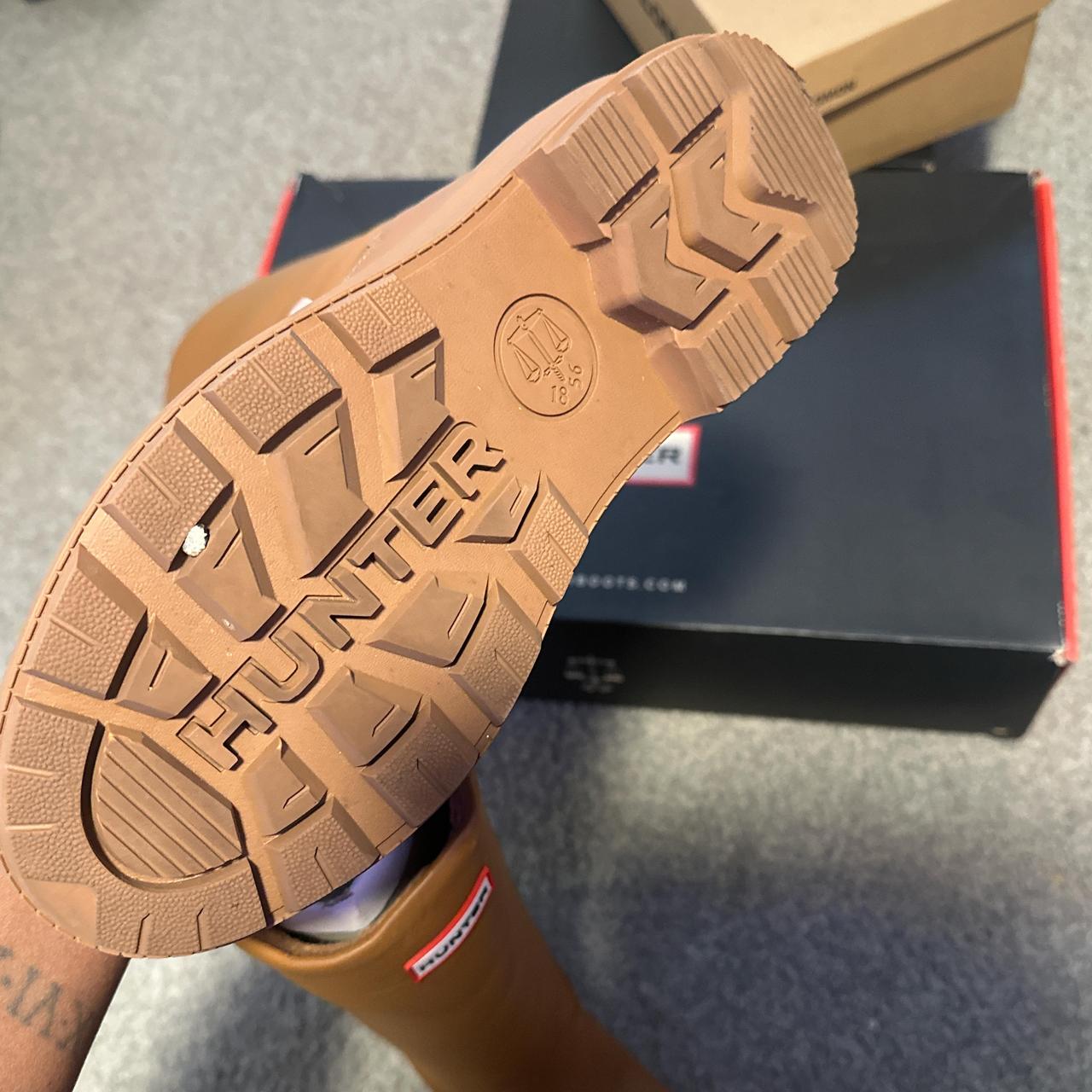 Tall Tan Killing Eve x Hunter Boots Women’s... - Depop