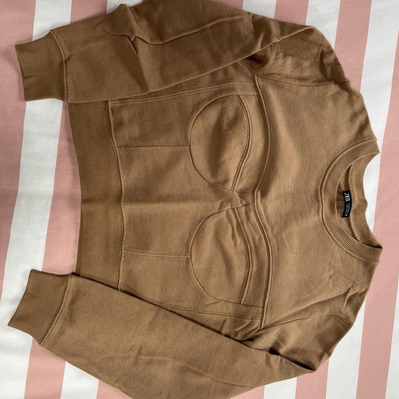 Tan coloured Slightly cropped Very flattering... - Depop