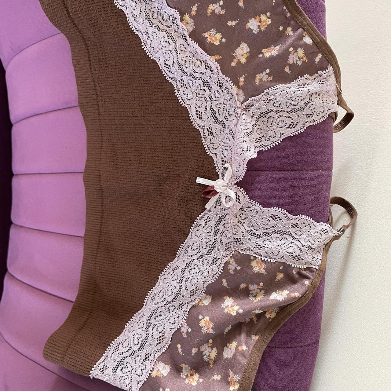 Out from under Ribbed out from under crop top with... - Depop