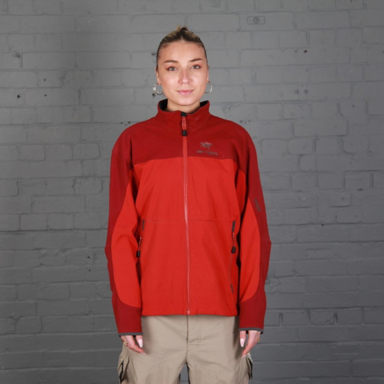 Arc'teryx Women's Red and Burgundy Jacket | Depop