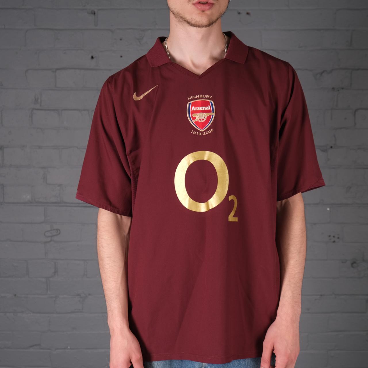 Vintage Nike Henry Arsenal 05-06 Home Kit Football... - Depop