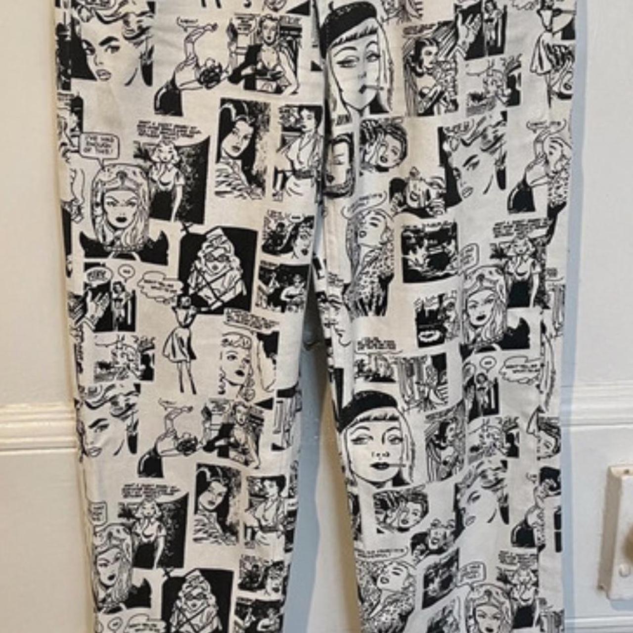 Reformation newspaper print jeans. Very good... - Depop