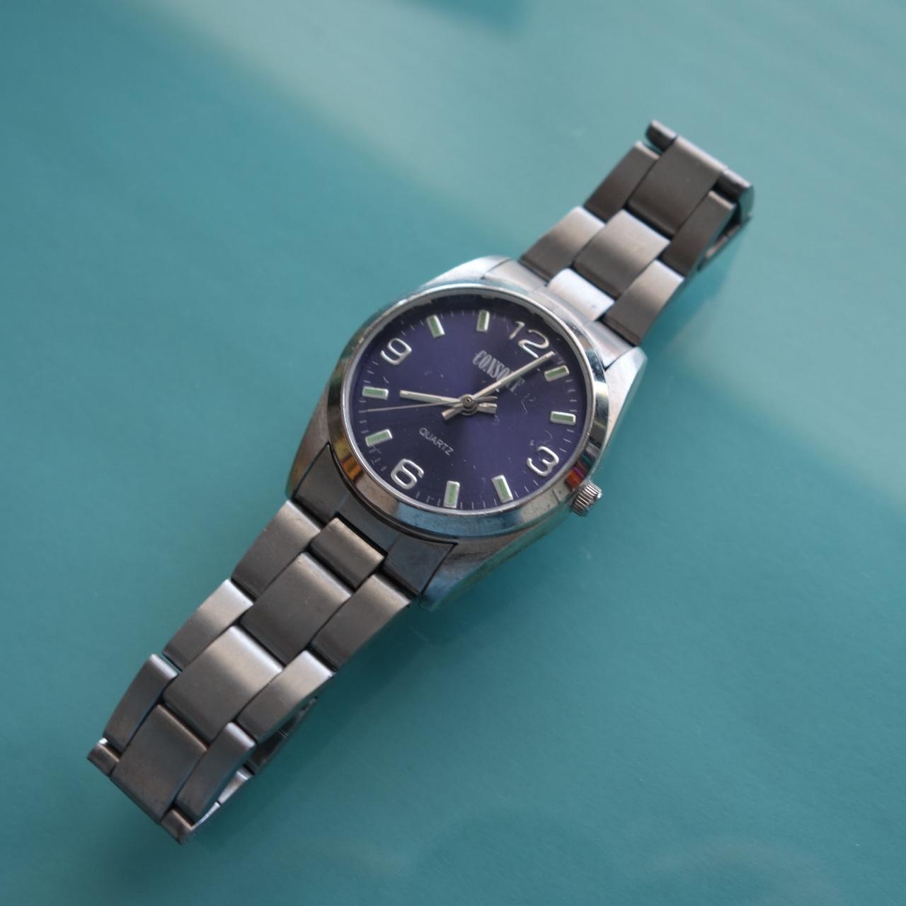 Silver with Purple Face Watch 🔮 not casio #watches... | Depop