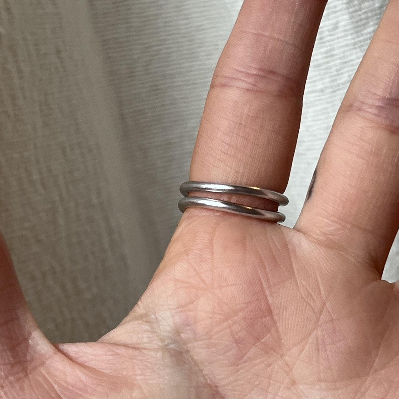 Handmade silver wrap around ring made with strong... - Depop