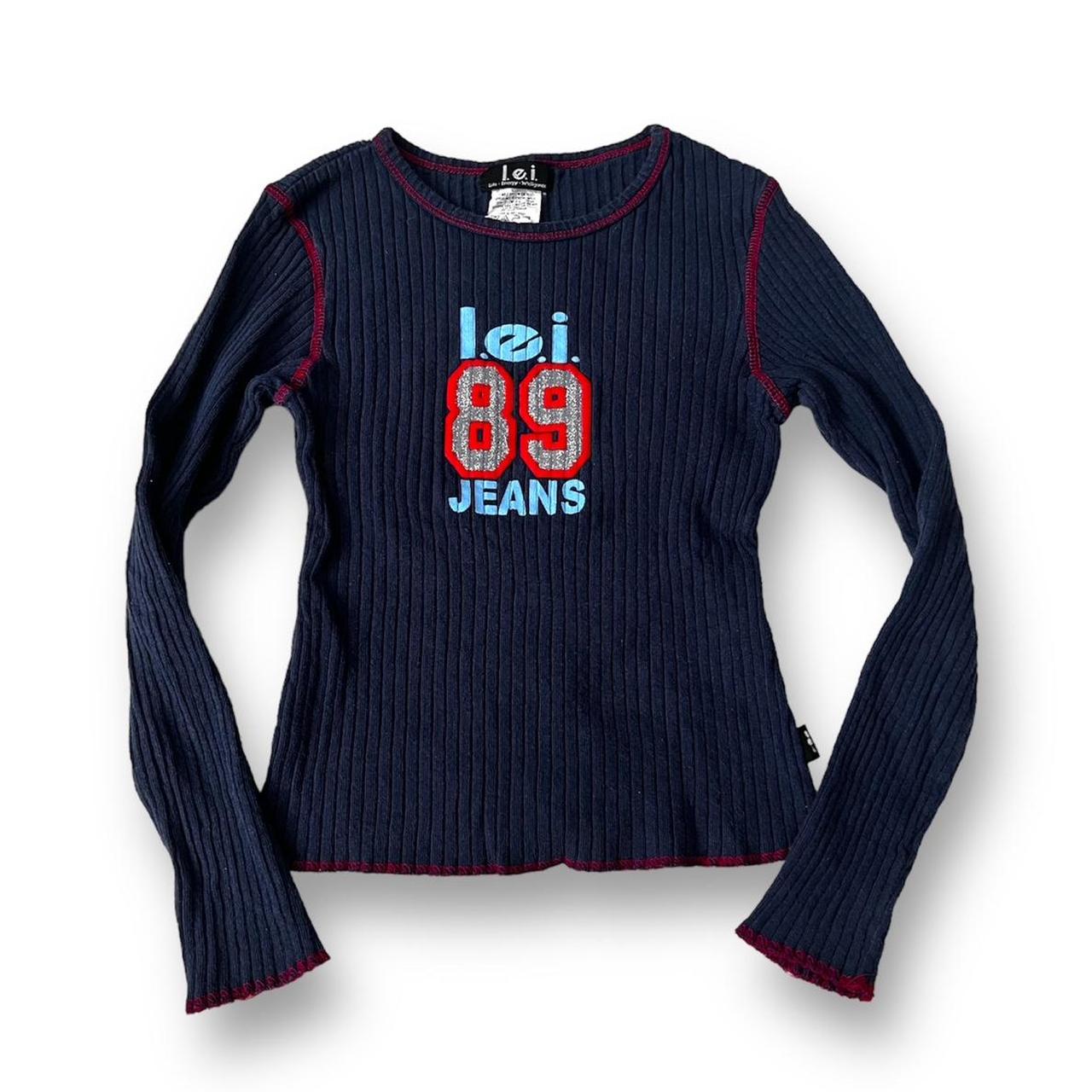 Y2k vintage Lei jeans long sleeve top Fitted top,... - Depop