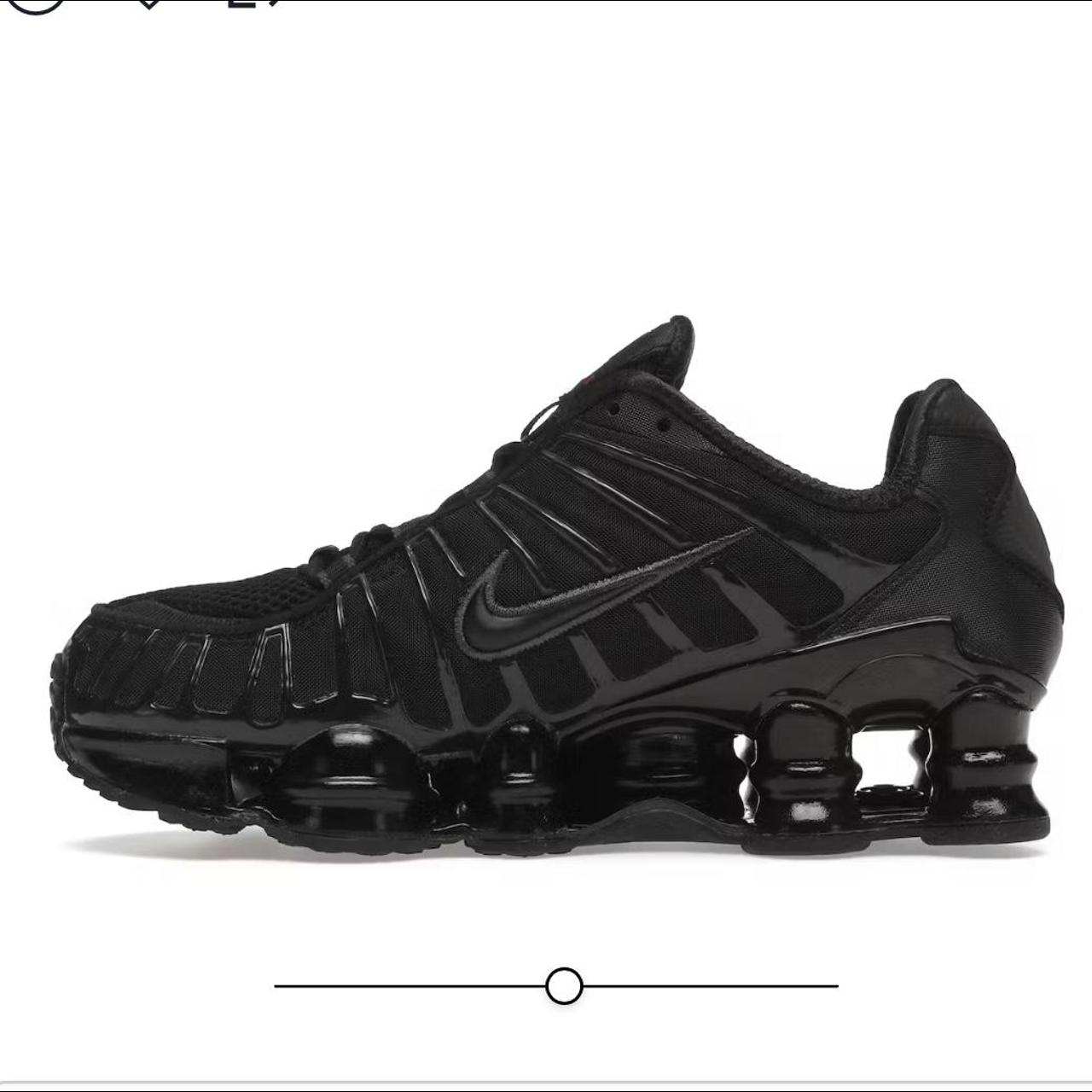 WANTING TO BUY nike all black shox in a women’s 7 or... - Depop