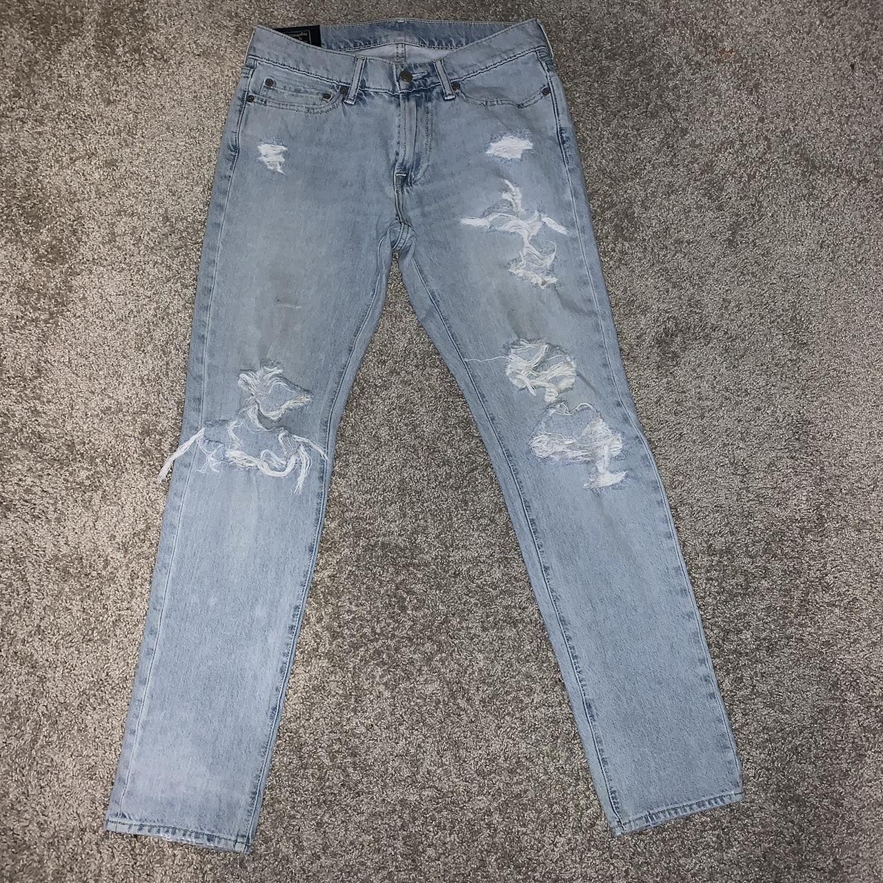 Abercrombie & Fitch Men's Blue Jeans | Depop Abercrombie & Fitch Men's Blue Jeans | Depop