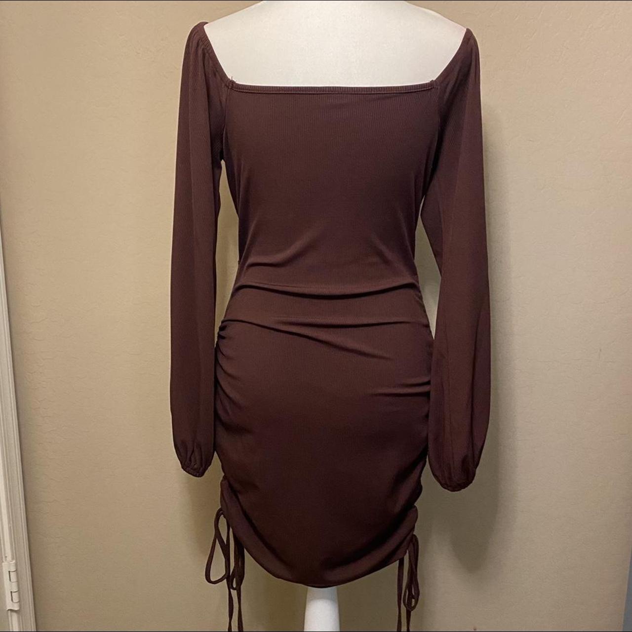 Shein brown off the shoulder body con dress. It has... - Depop
