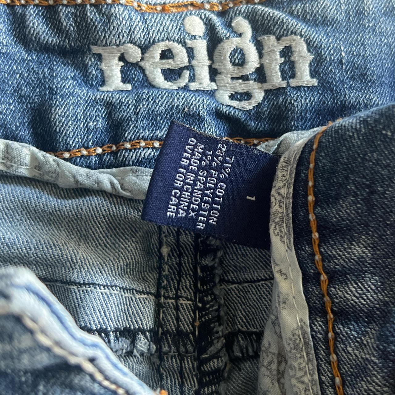 reign micro mini jean shorts low rise denim... - Depop