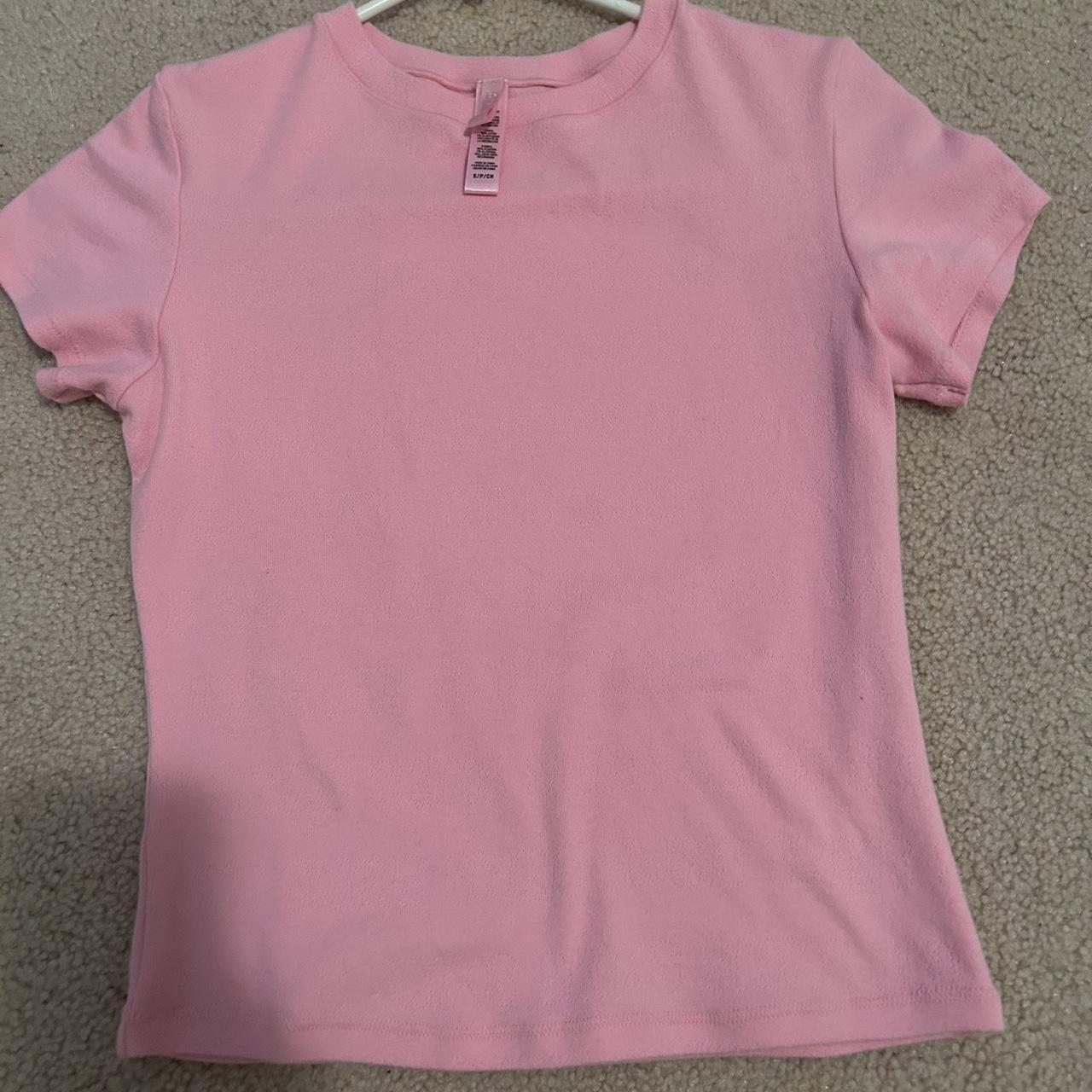 Skims Women's Pink T-shirt | Depop