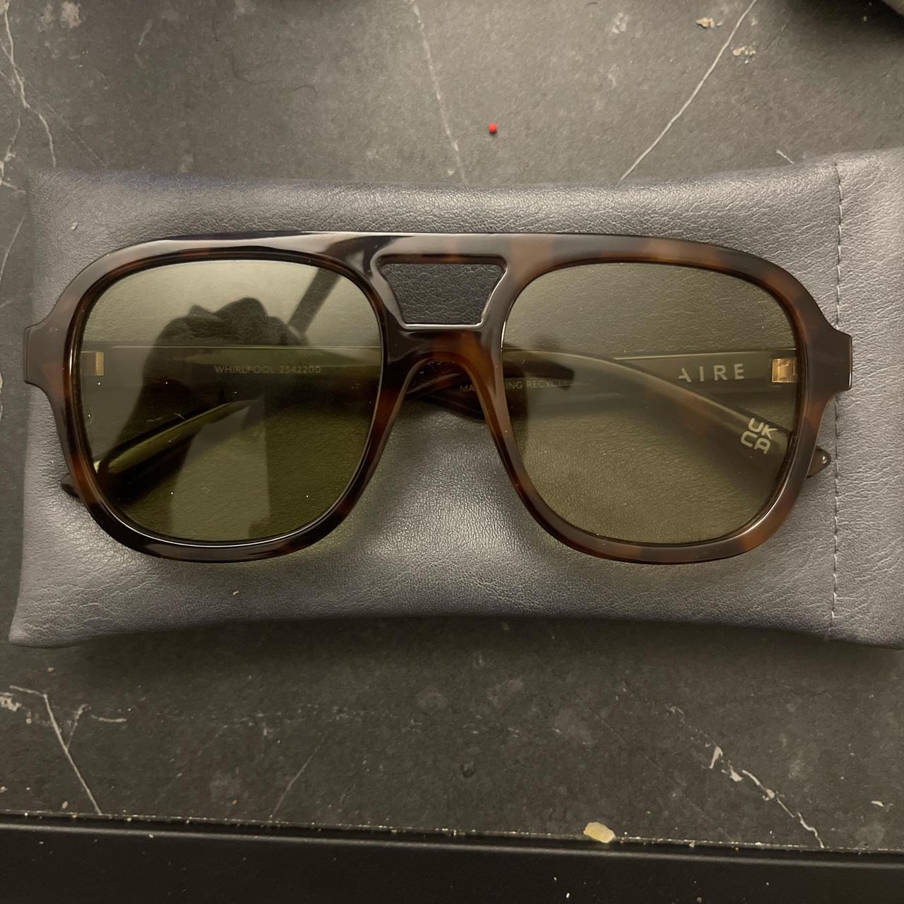 Aire Brown and green tortoise shell sunglasses ... | Depop