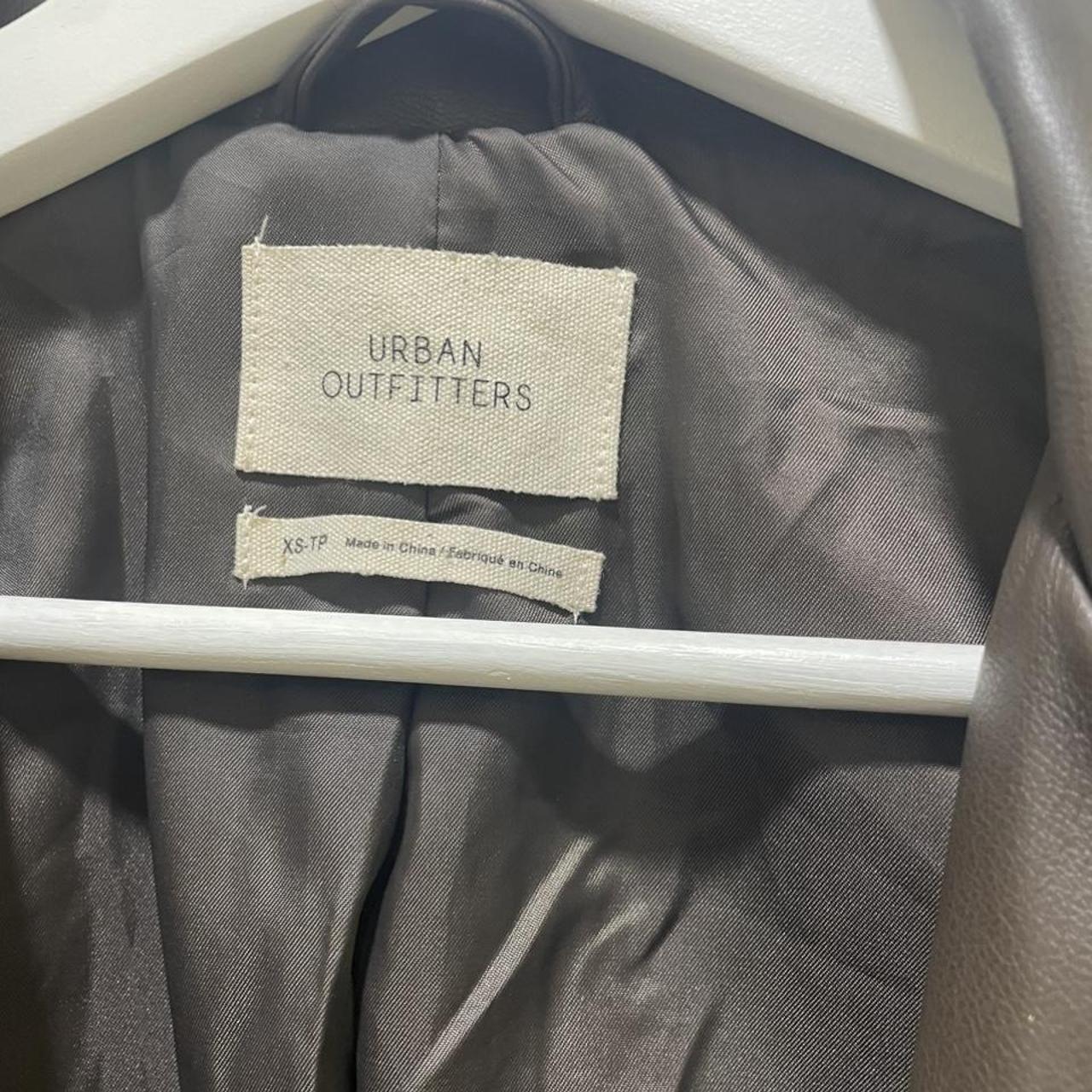 Urban Outfitters Brown Leather Jacket Size:... - Depop