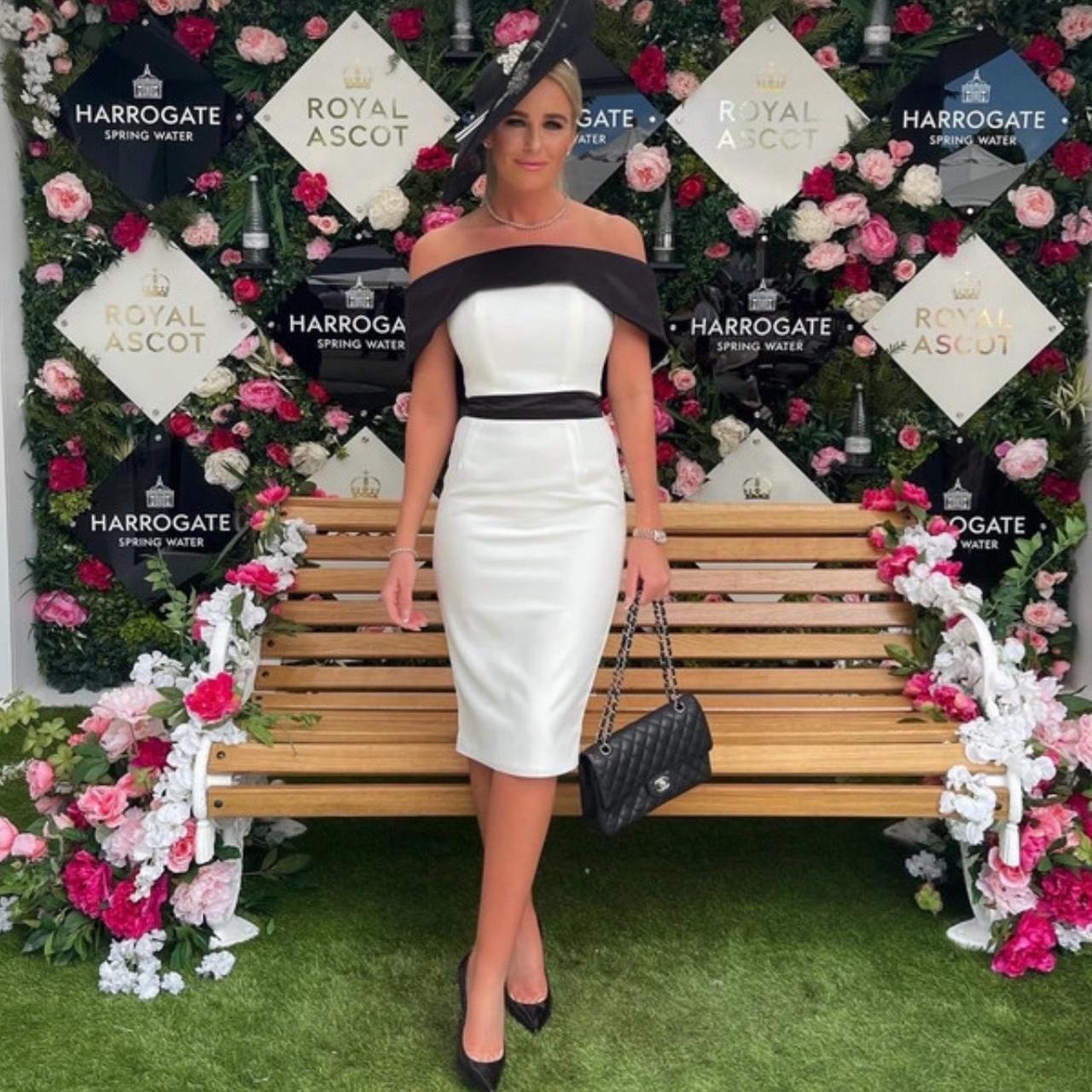 Hand made by mark Melia dress and fascinator worn... - Depop