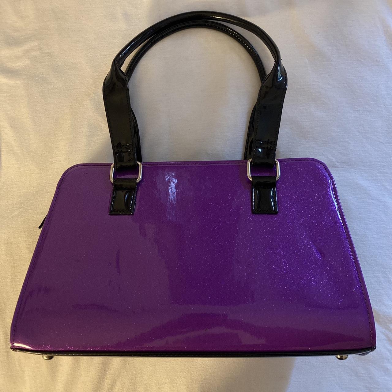 Astro Bettie purple and black purse #rockabilly... - Depop