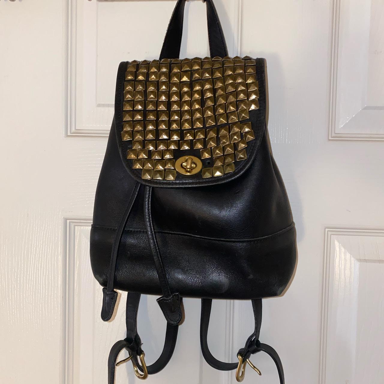 Vintage Coach Studded Modified Mini Backpack -soft,... - Depop