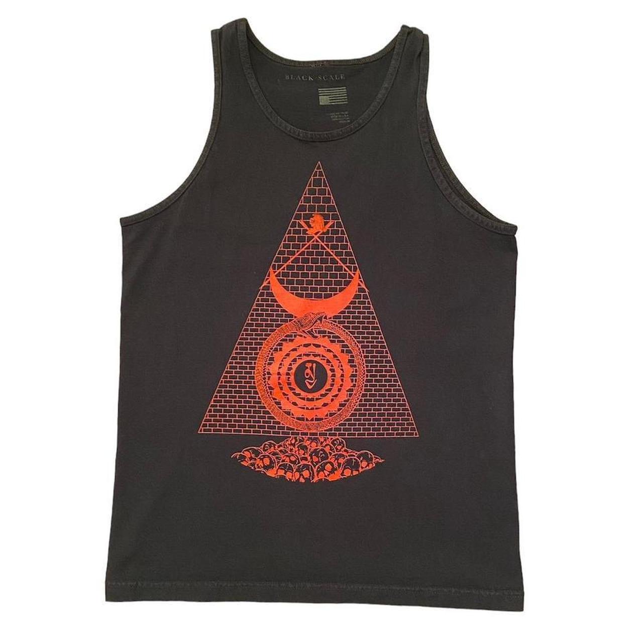 Black Scale Tank Very sick Ouroboros and Skulls... - Depop