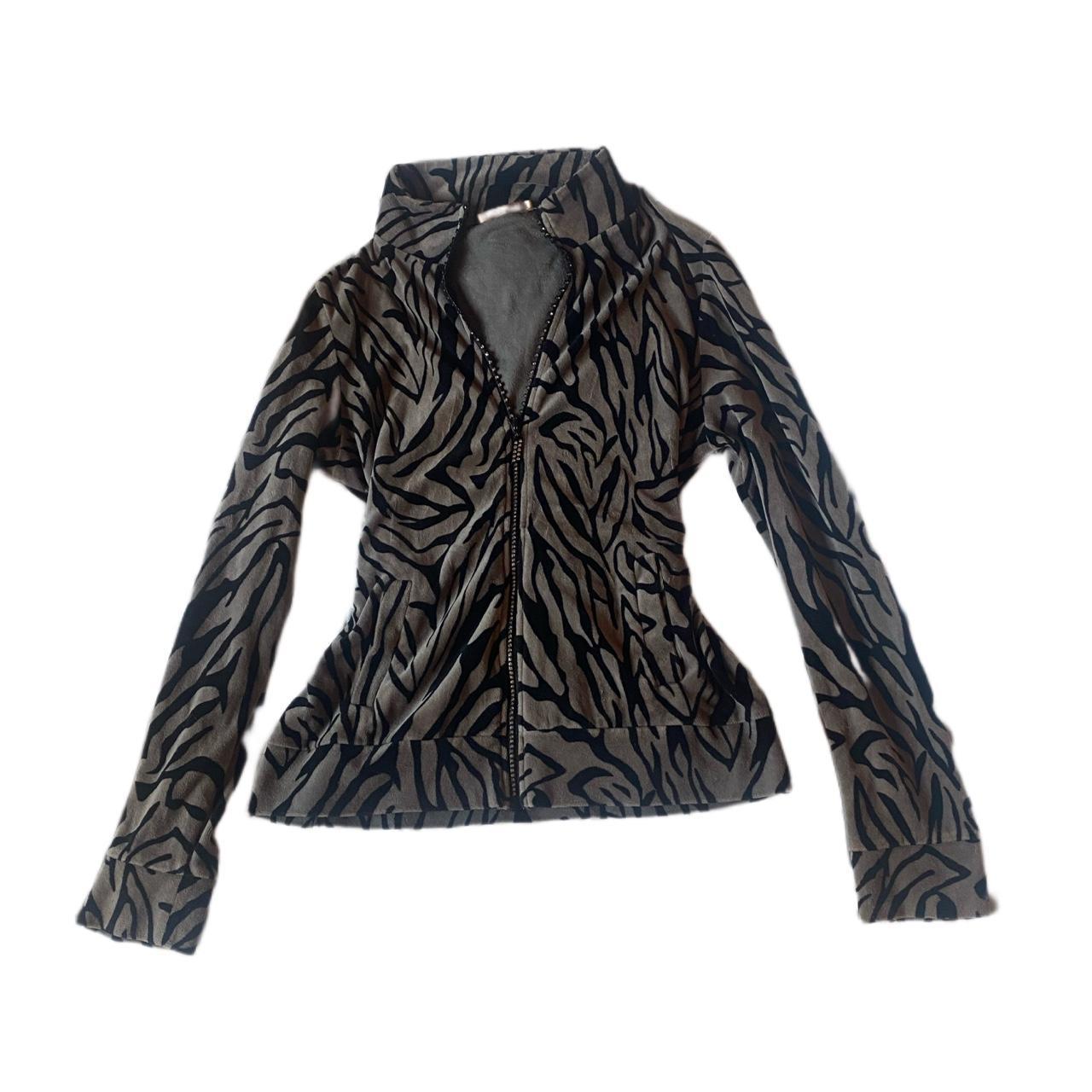 Y2k zebra tracksuit top🦓 Super cute and soft... - Depop