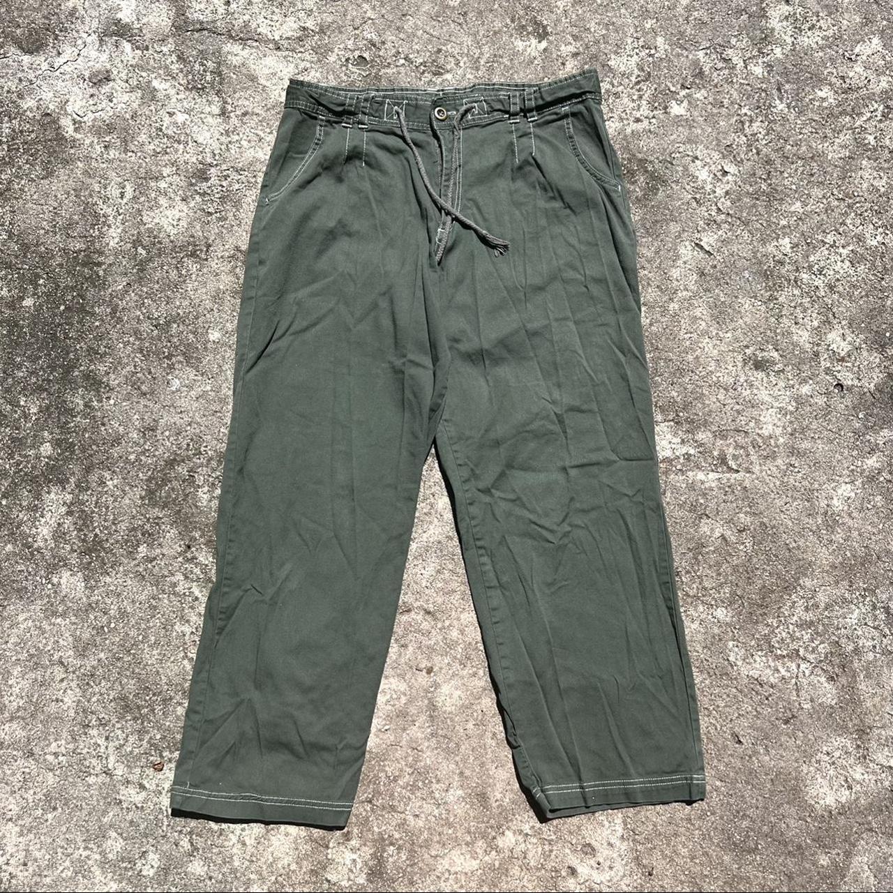 forest green pants cutest soft dark green pants... - Depop