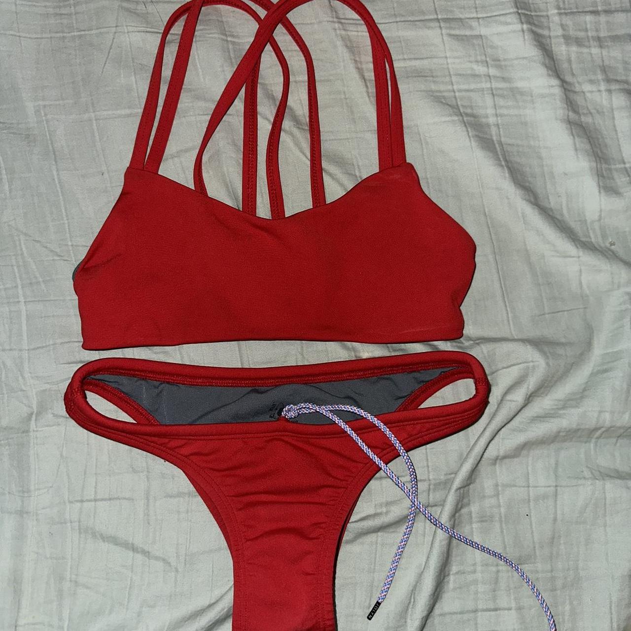 Red jolyn sport bikini Size xs Fendrick top Brazil... - Depop
