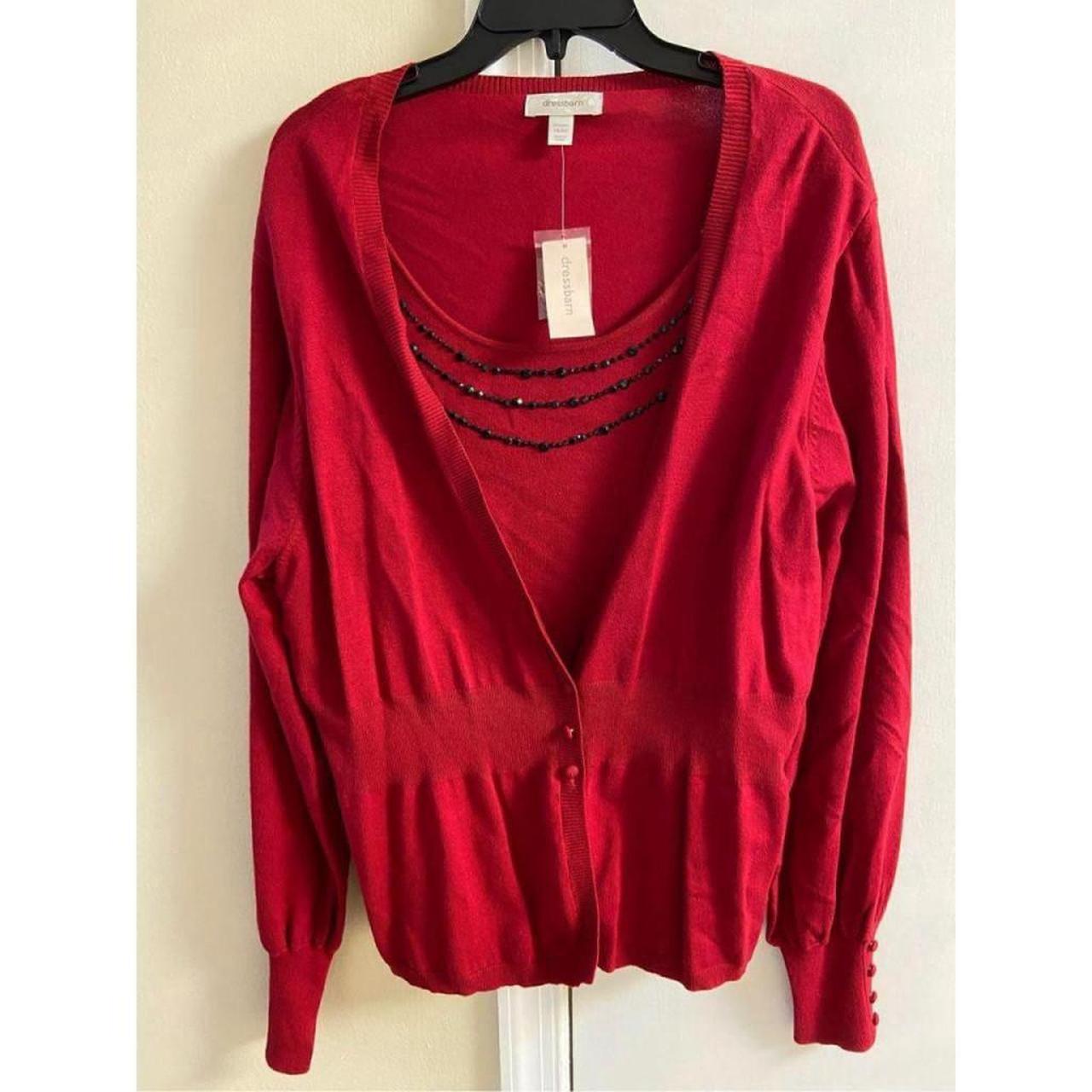 Women's Red Cardigan | Depop