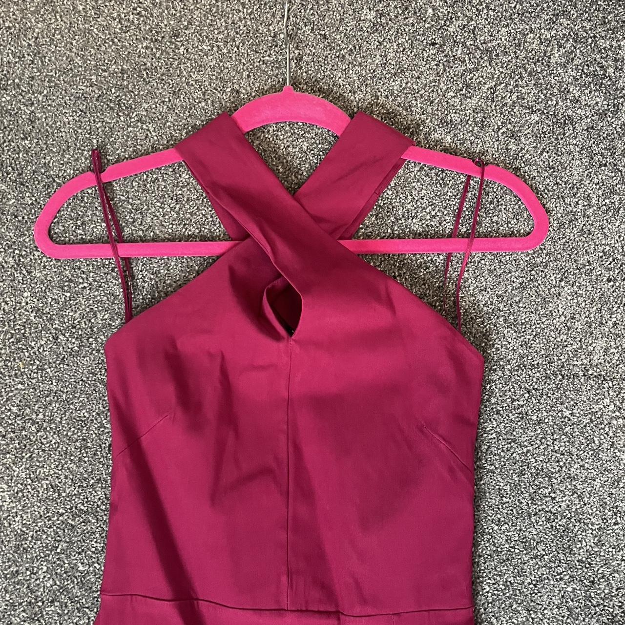 Vesper Aida Berry Cross Neck Split Midaxi Dress - 8... - Depop