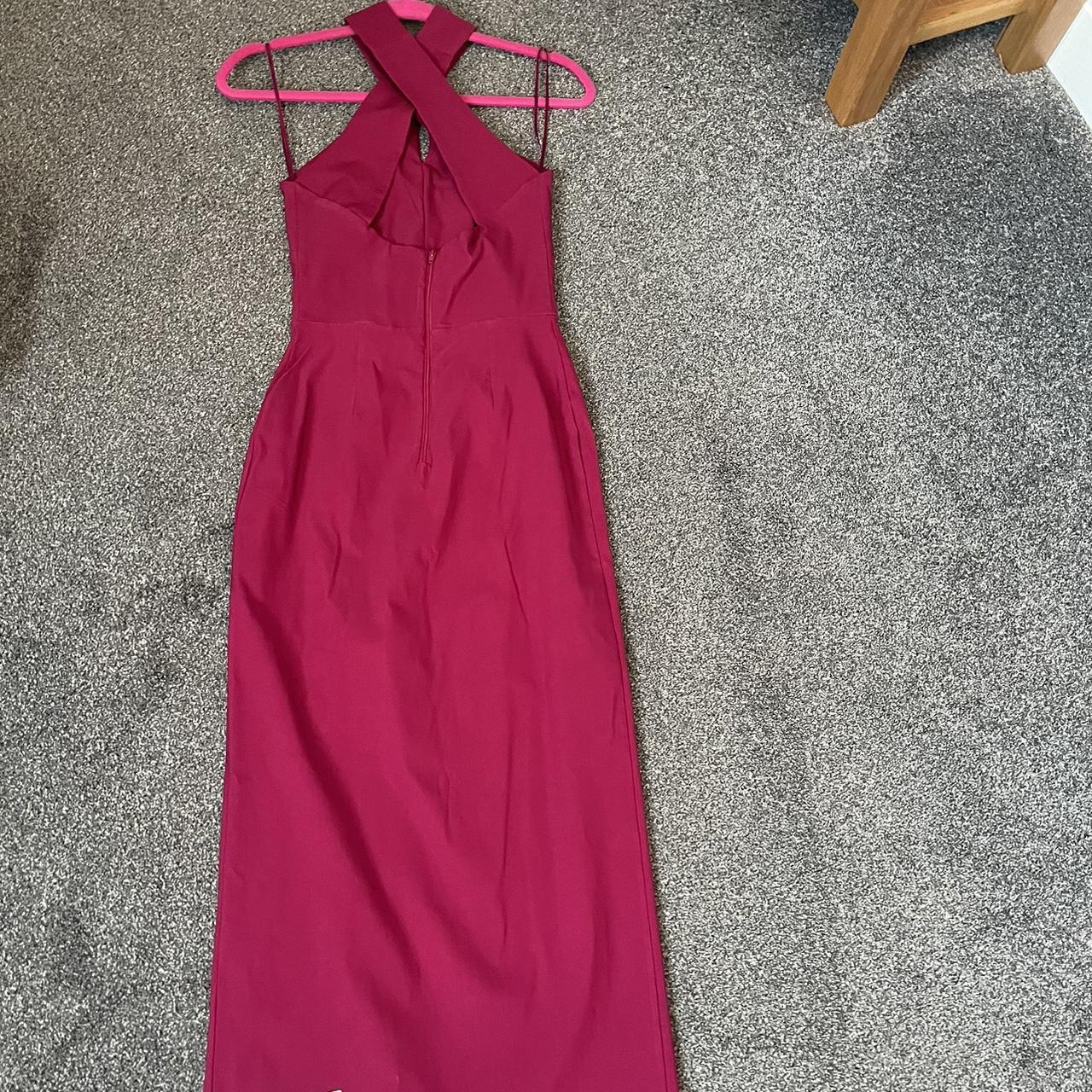 Vesper Aida Berry Cross Neck Split Midaxi Dress - 8... - Depop