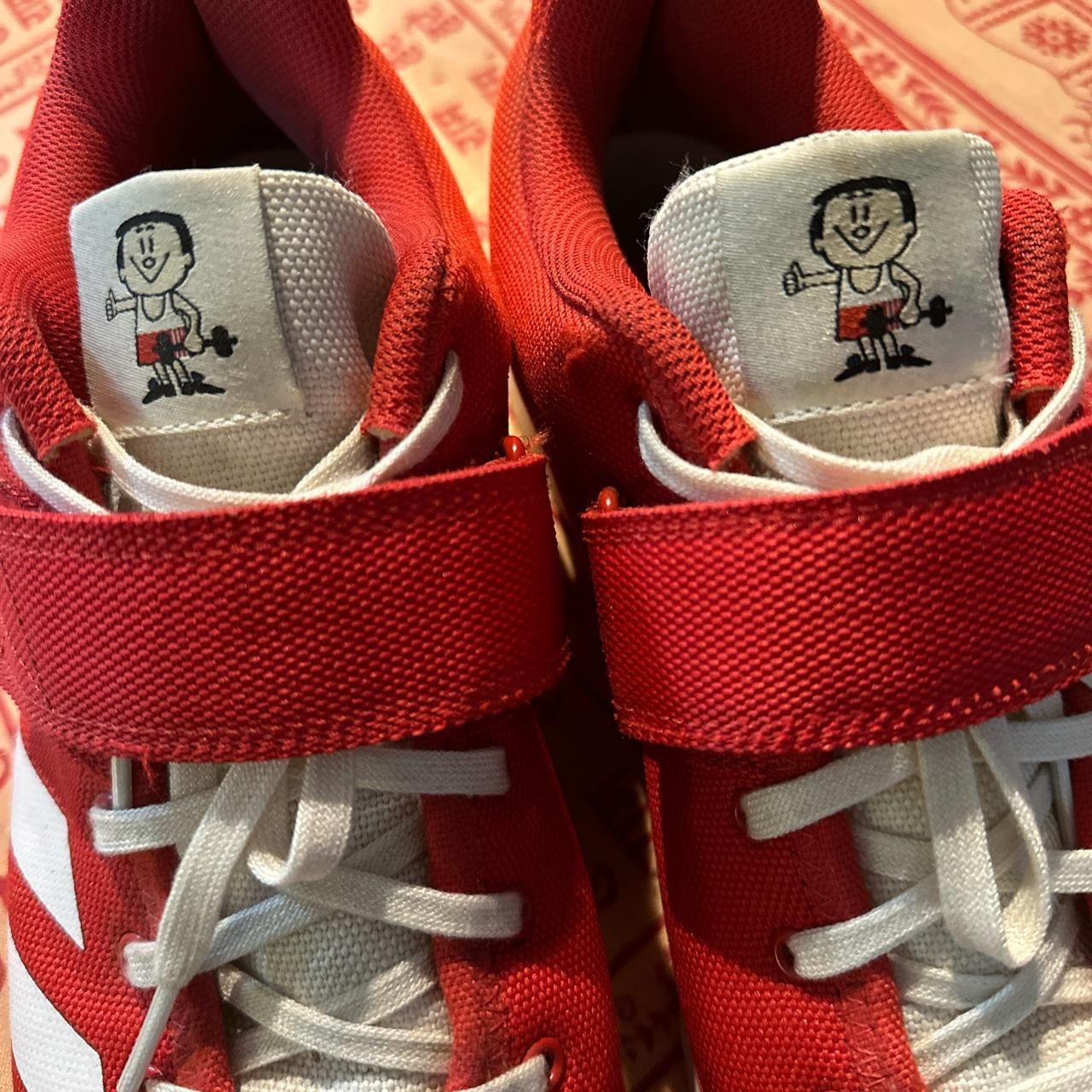 Red adidas lifters powerlifter size 10 Vegan... - Depop