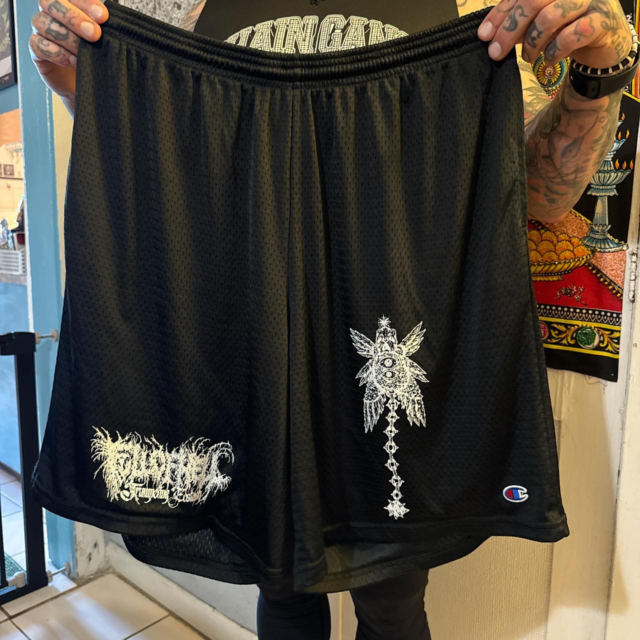 XL Champion Full of hell mesh shorts - Depop