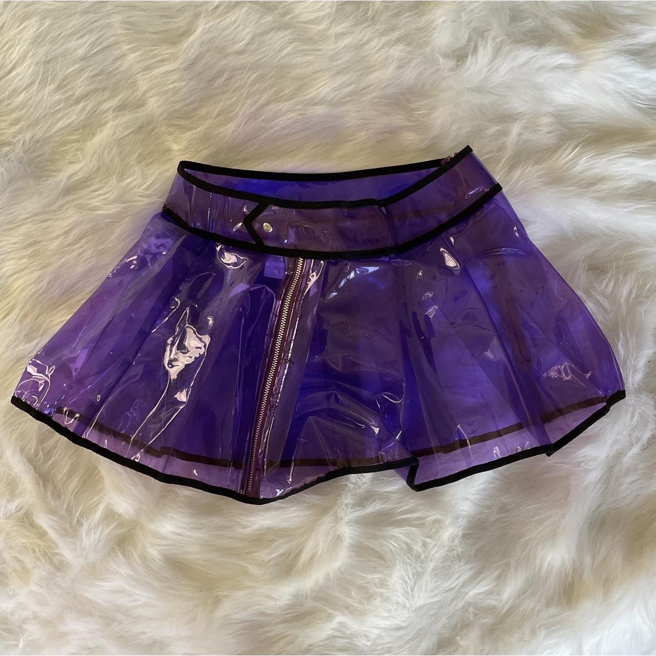 purple vinyl 2 piece set from #dollskill ! Worn once... - Depop
