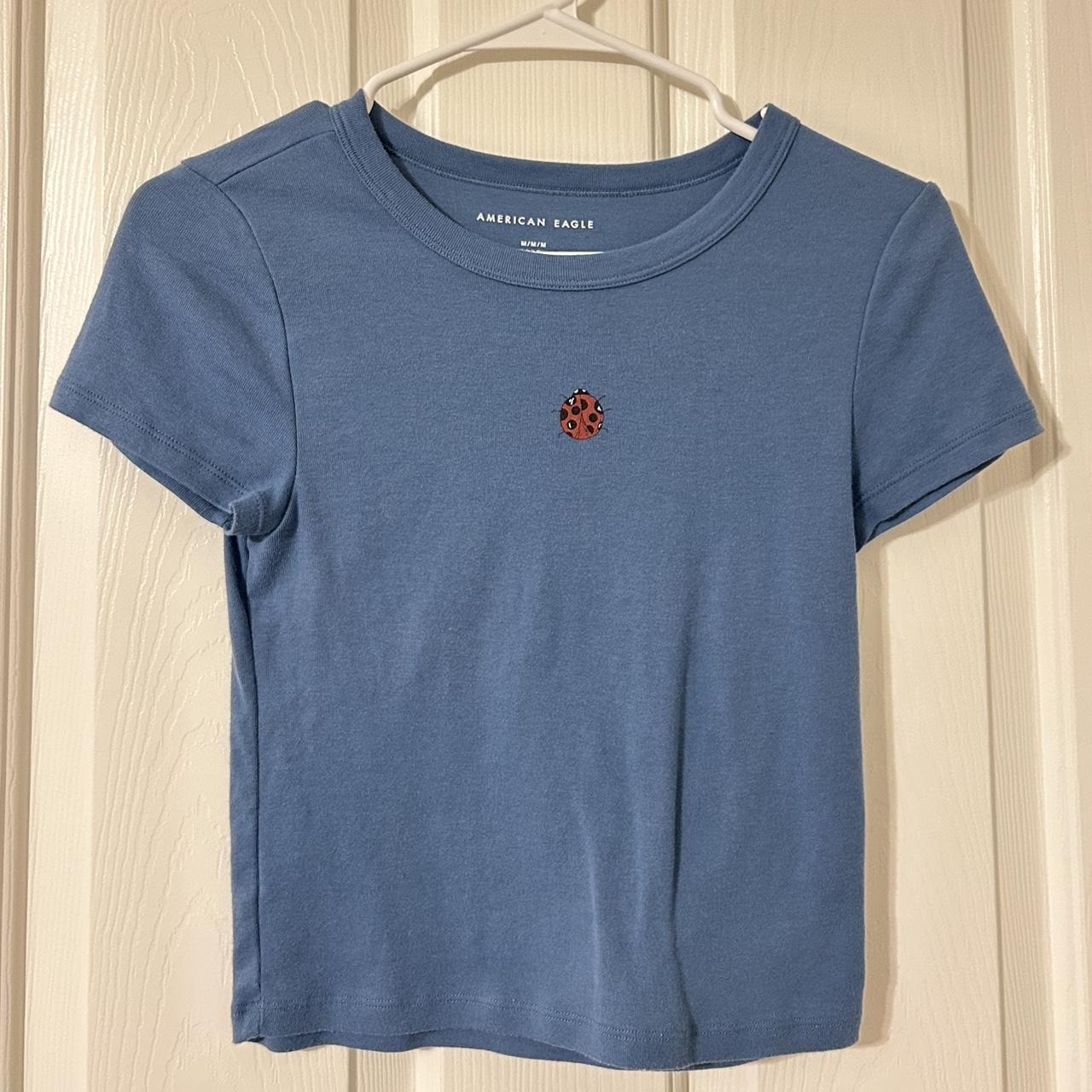 ladybug top size M, stretchy comfy material - Depop