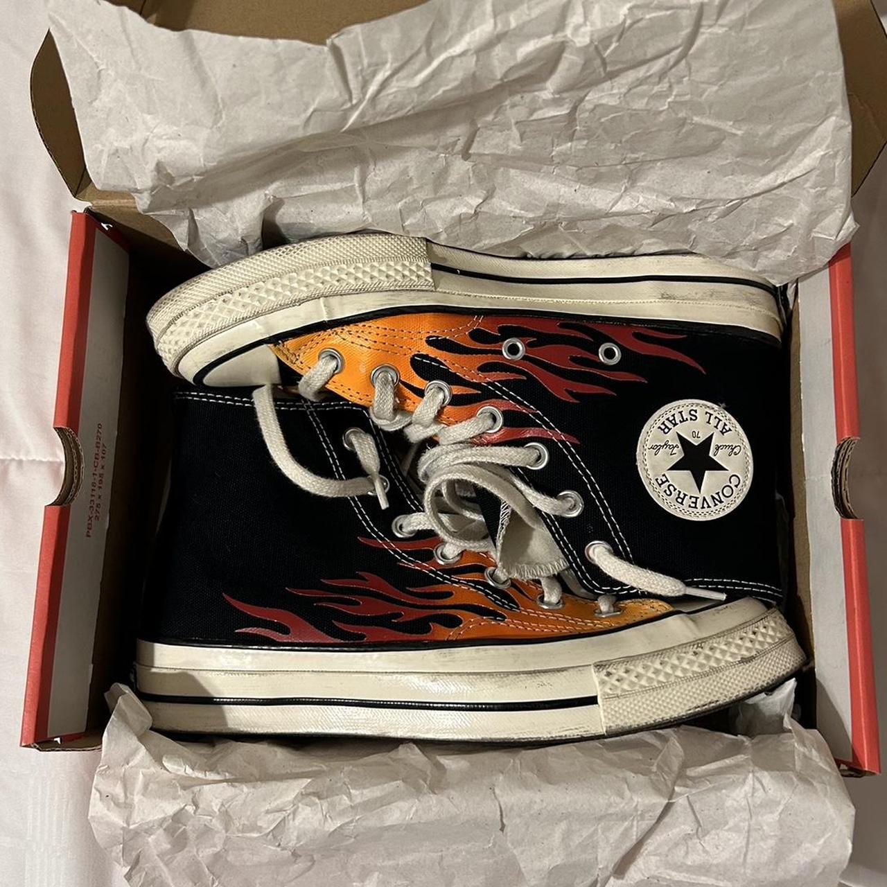 converse flame converse a bit used but nothing... - Depop