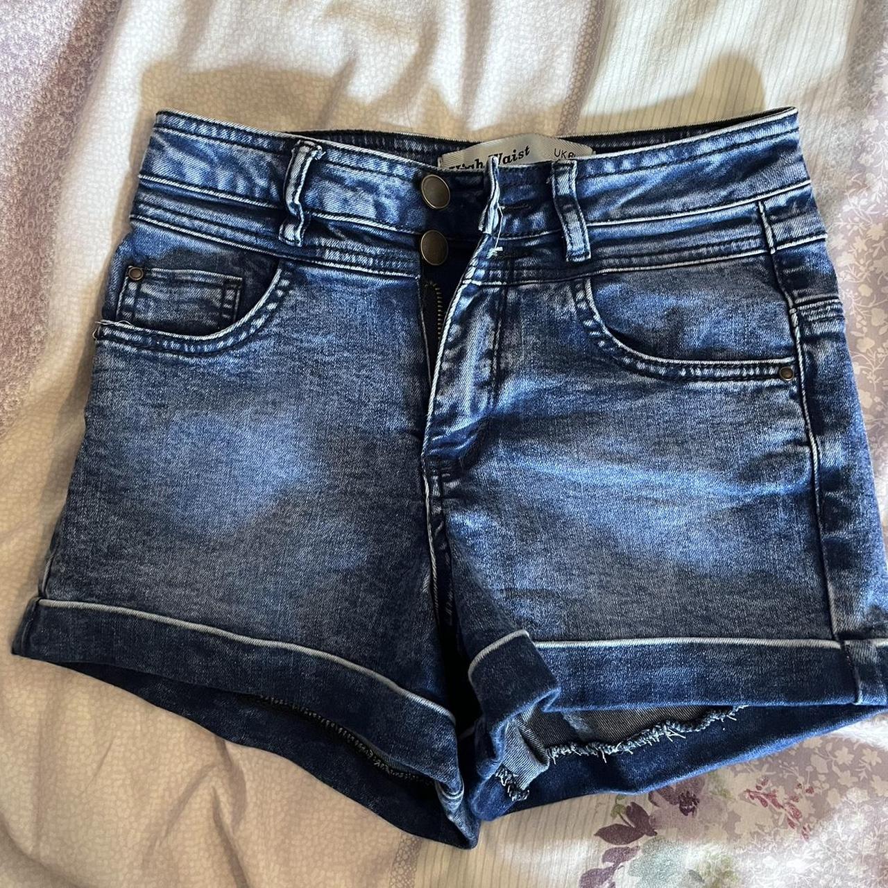 New look high waisted denim shorts Size 6 Only worn... - Depop