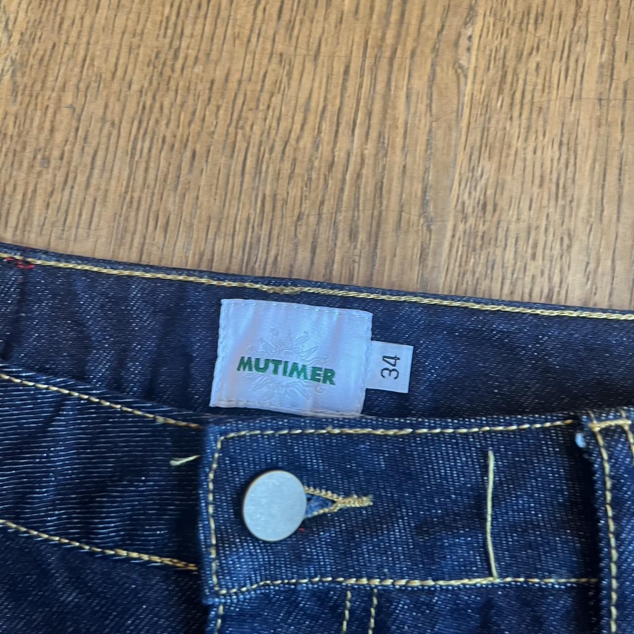 Mutimer Raw Selvage Denim Jeans Size: W34 relaxed... - Depop