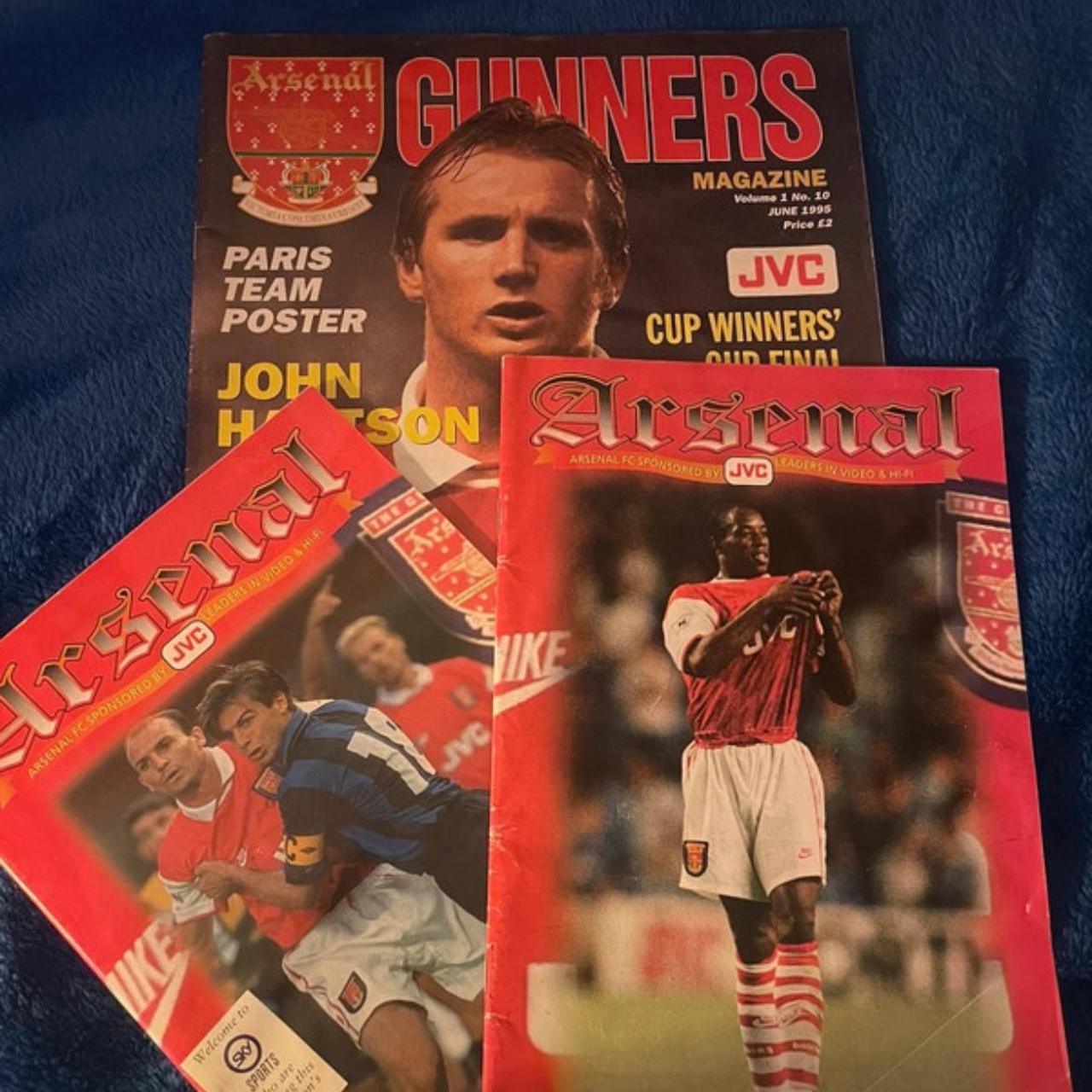 arsenal magazine + two programmes 1995-96 - Depop