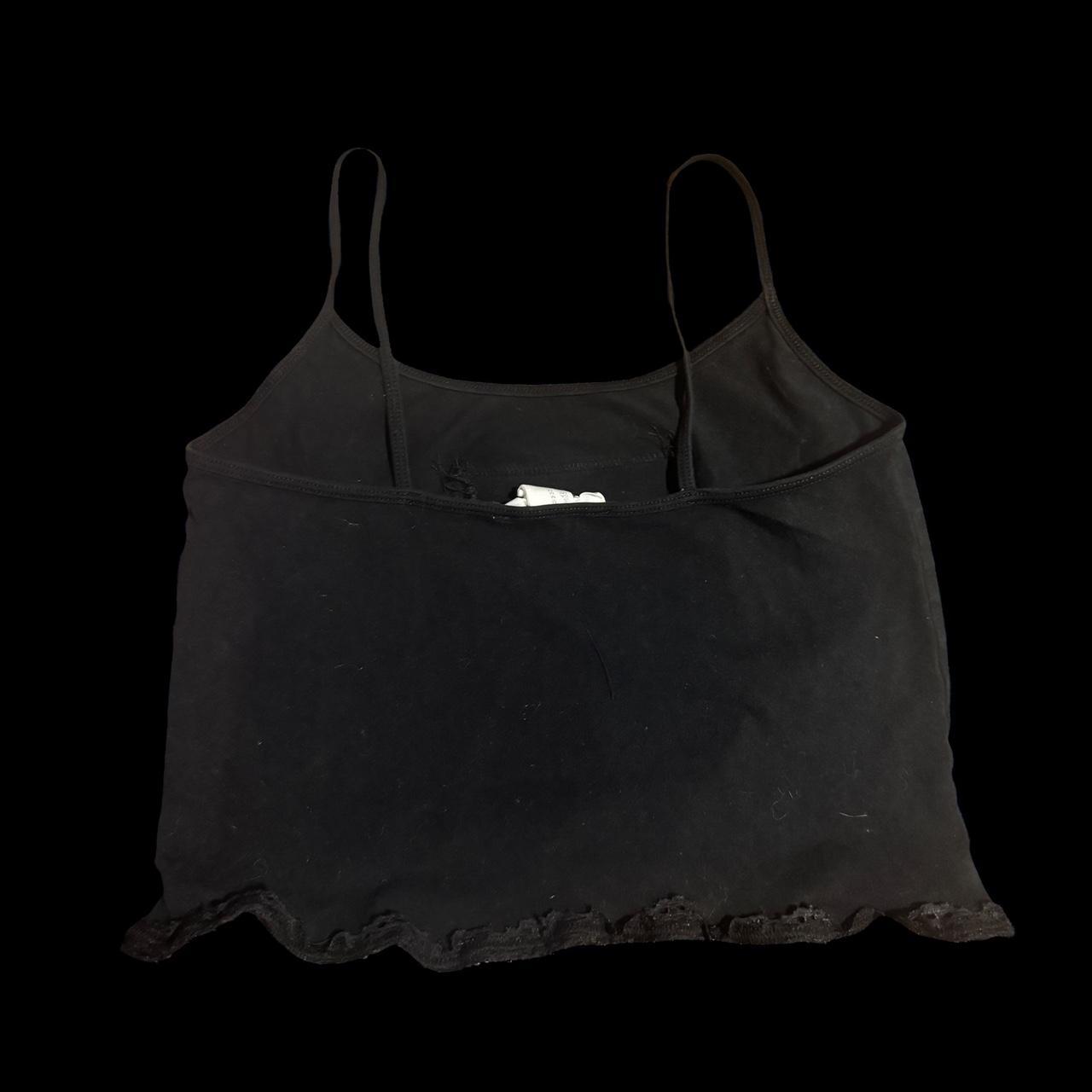 SAETIA BAND CAMI ~screen printed patch with black/... | Depop