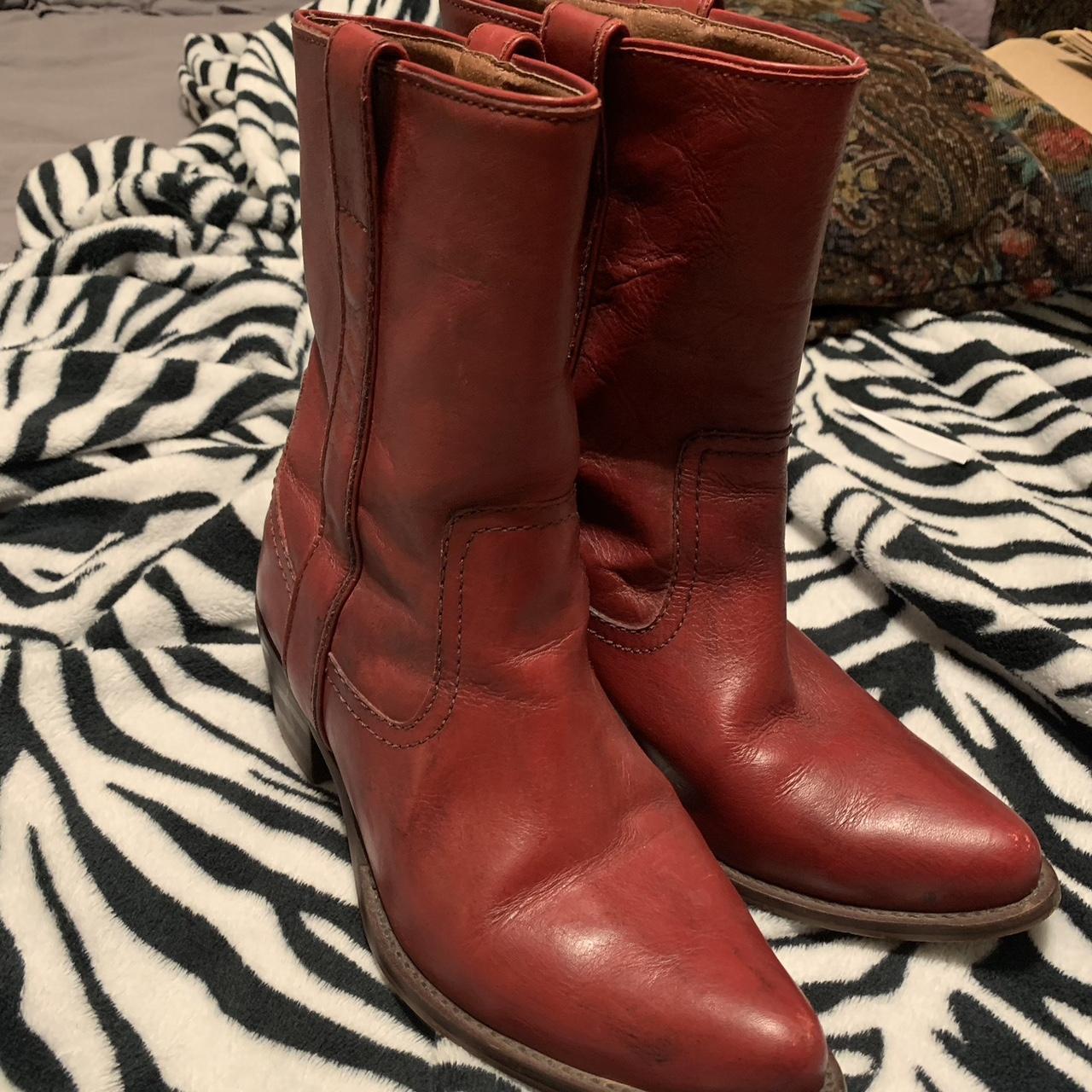 Red Steve Madden Cowboy Boots!! - size 8 - good... - Depop