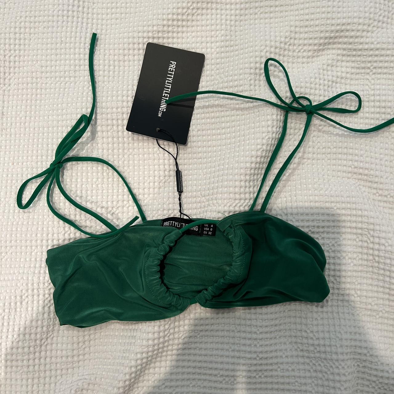 plt green slinky crop top never worn still has tags - Depop