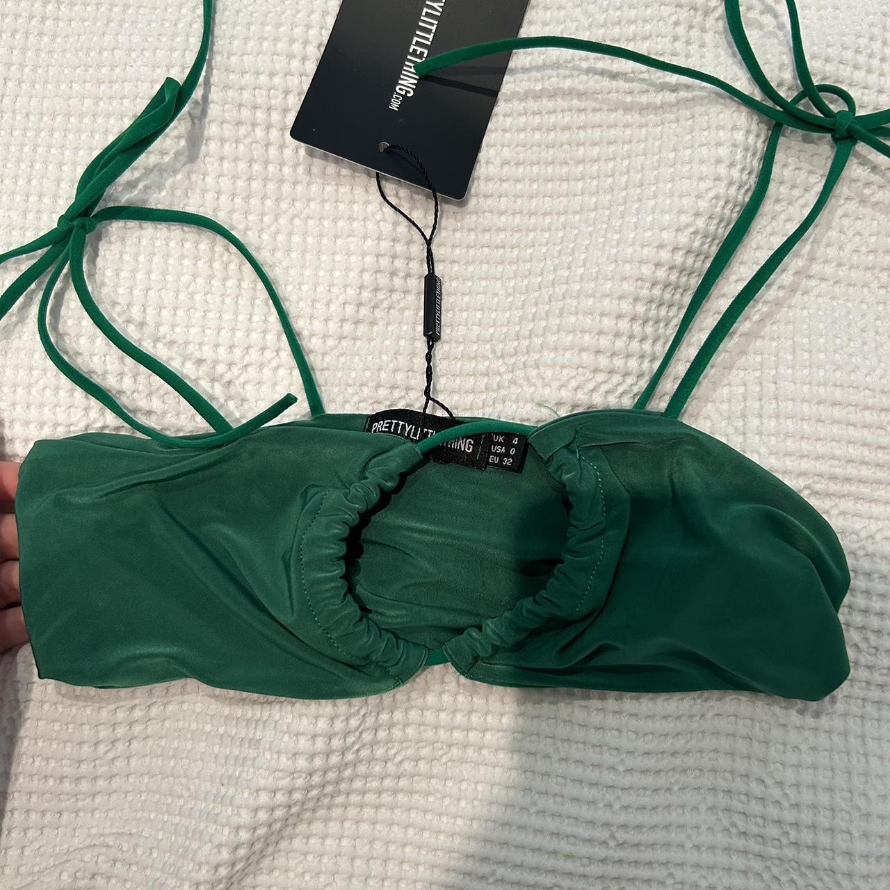 plt green slinky crop top never worn still has tags - Depop