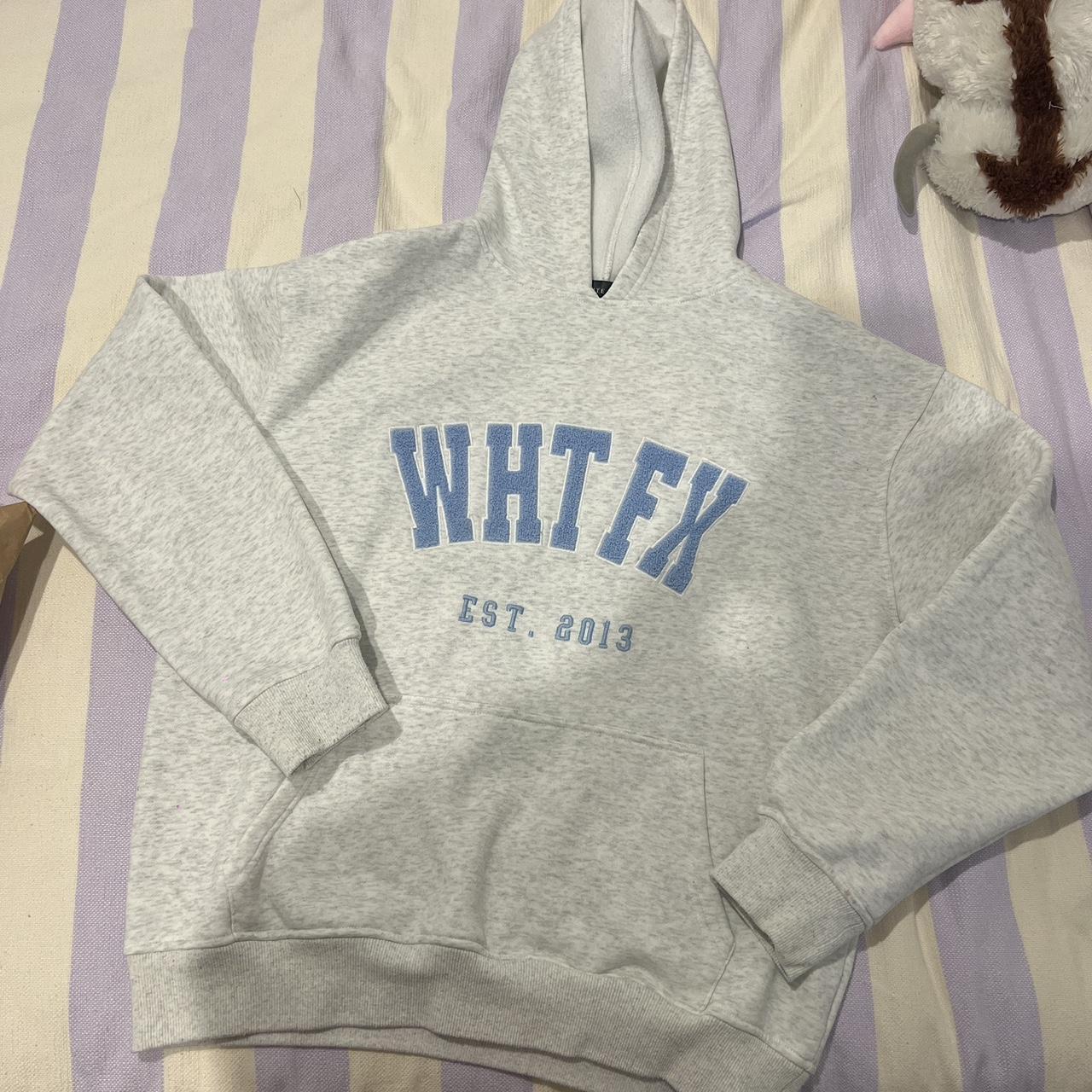 White fox jumper size M/L great condition. - Depop