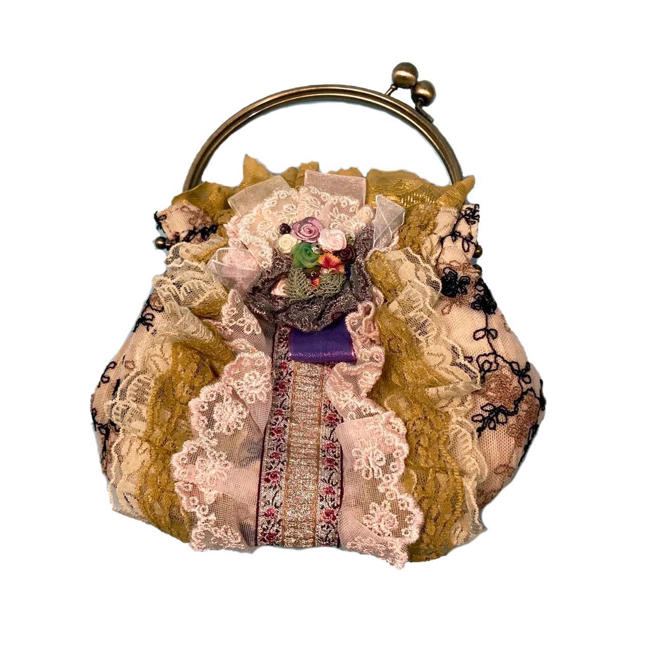 ruffle victorian clutch purse victorian style with... - Depop