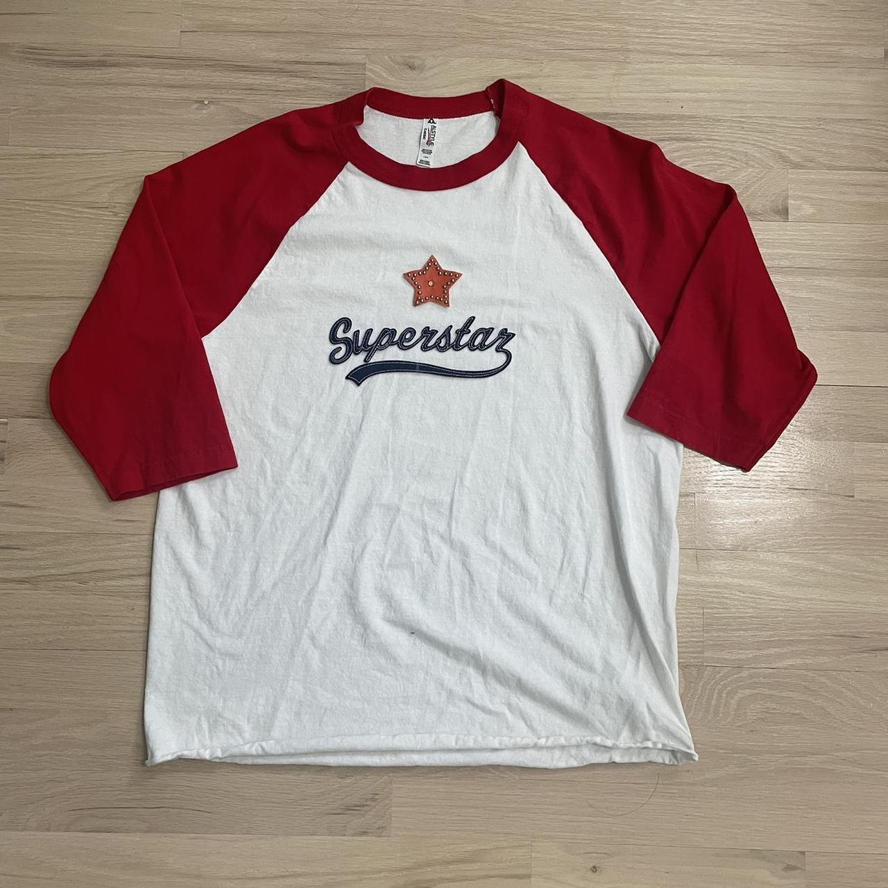 Vintage superstar baseball ringer tee L Super cool... - Depop