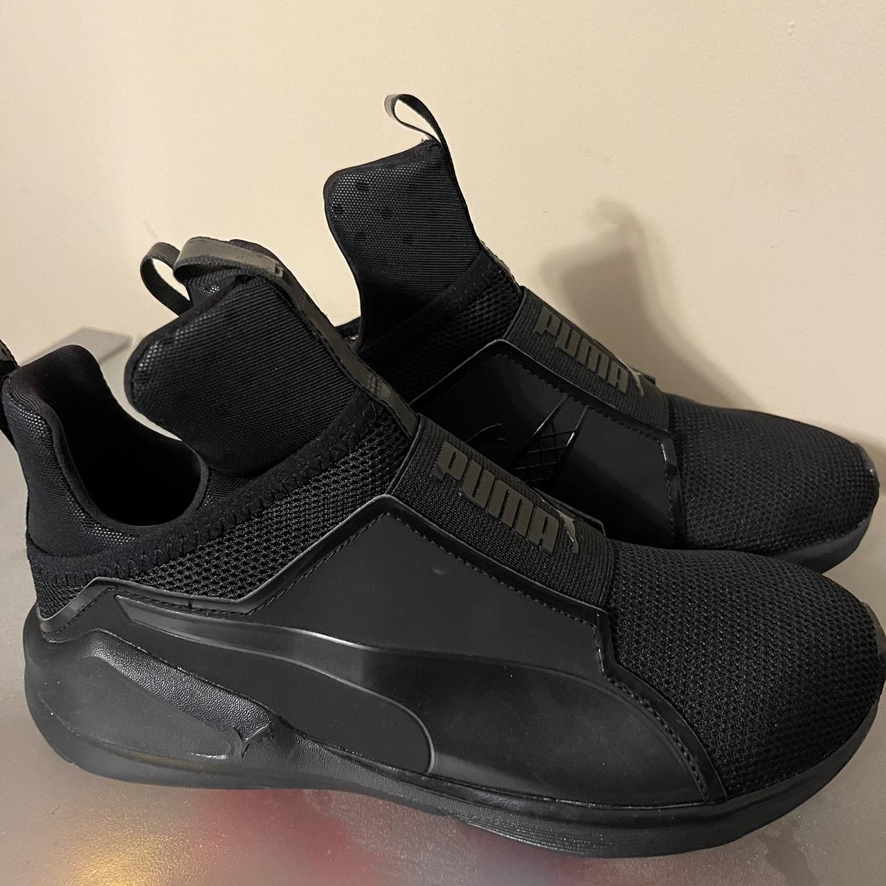 ~ Puma • all black • high top sneakers • light... - Depop