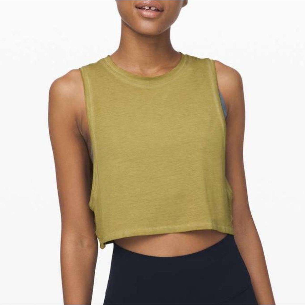 lululemon muscle love crop tank top (washed grape... - Depop