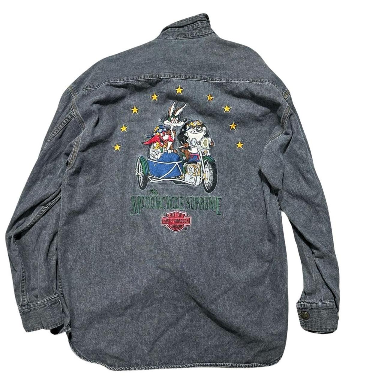 Harley vintage acme studios denim button up - Depop