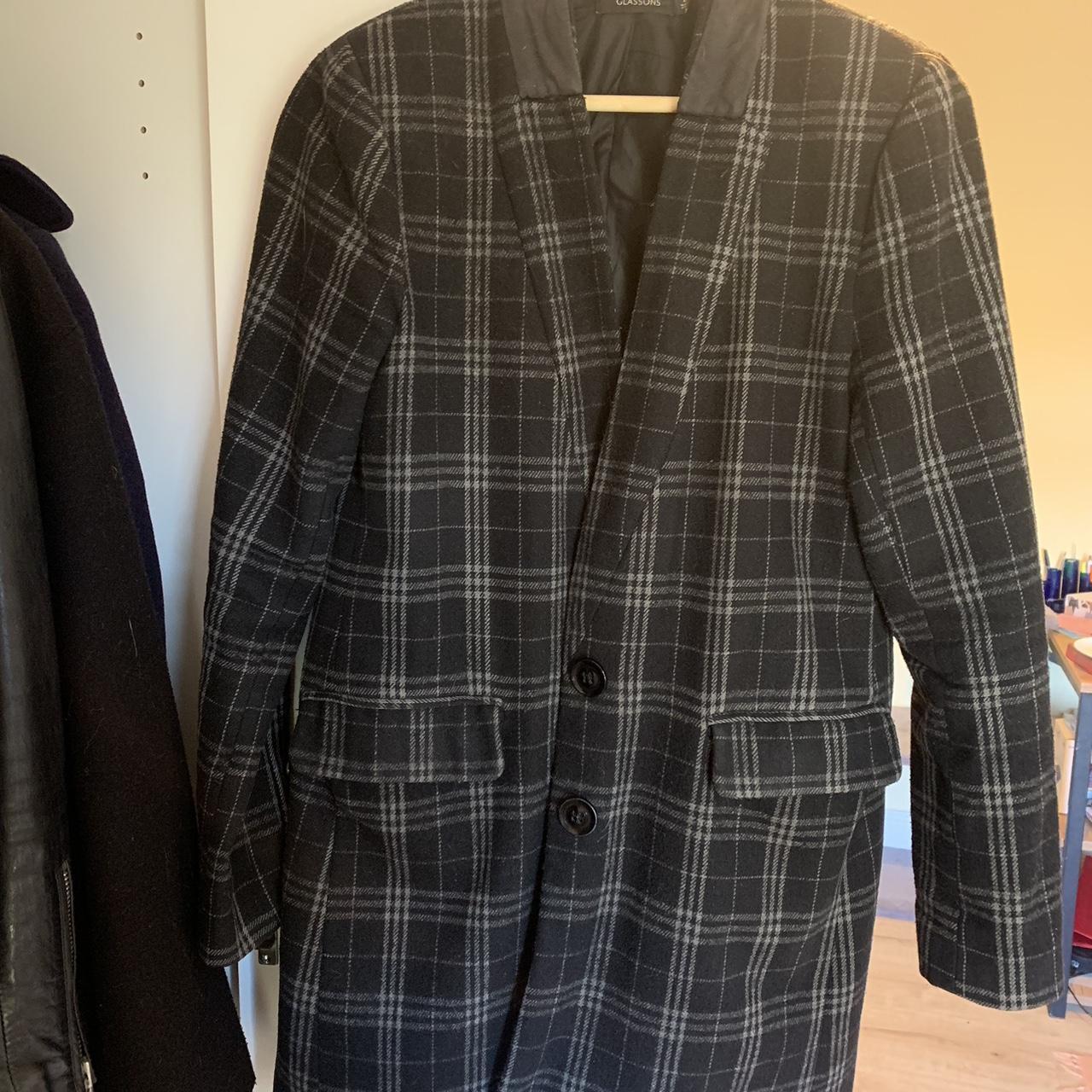 Glassons check coat. size 8. Material listed in... - Depop