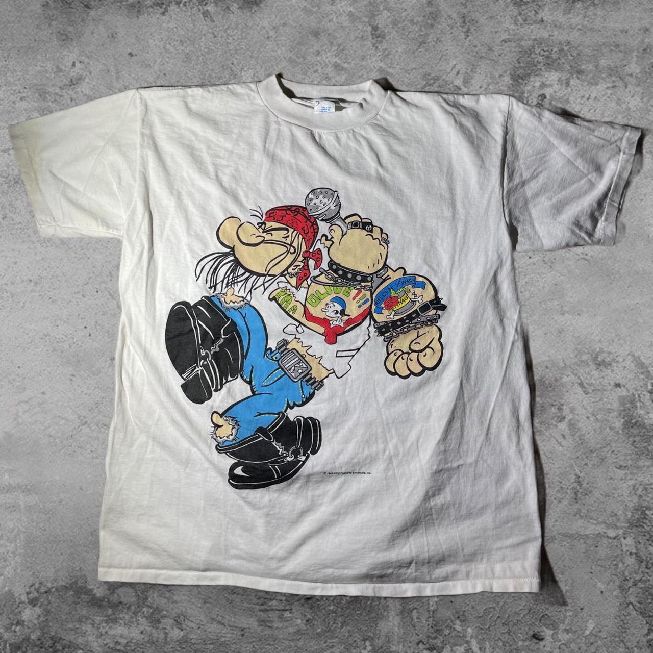 1994 POPEYE TATTED SINGLE STITCH GREAT... - Depop